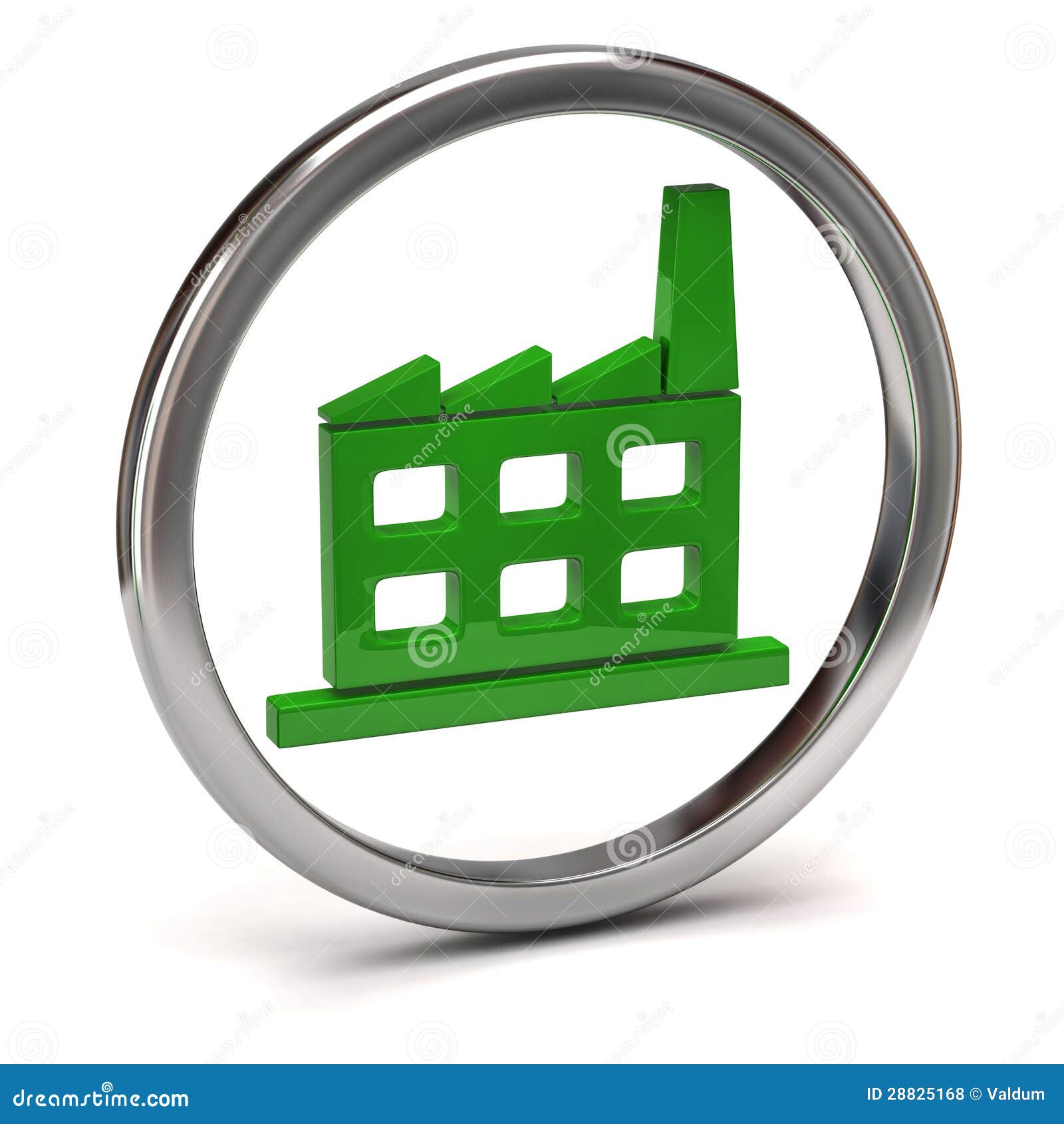 Green factory icon stock illustration. Illustration of manufacturing ...