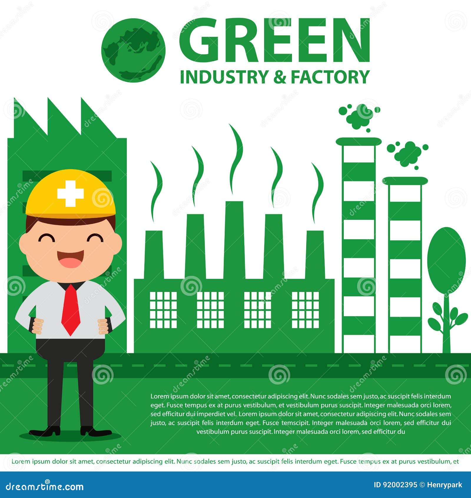 Green factory infographic stock vector. Illustration of dont - 92002395