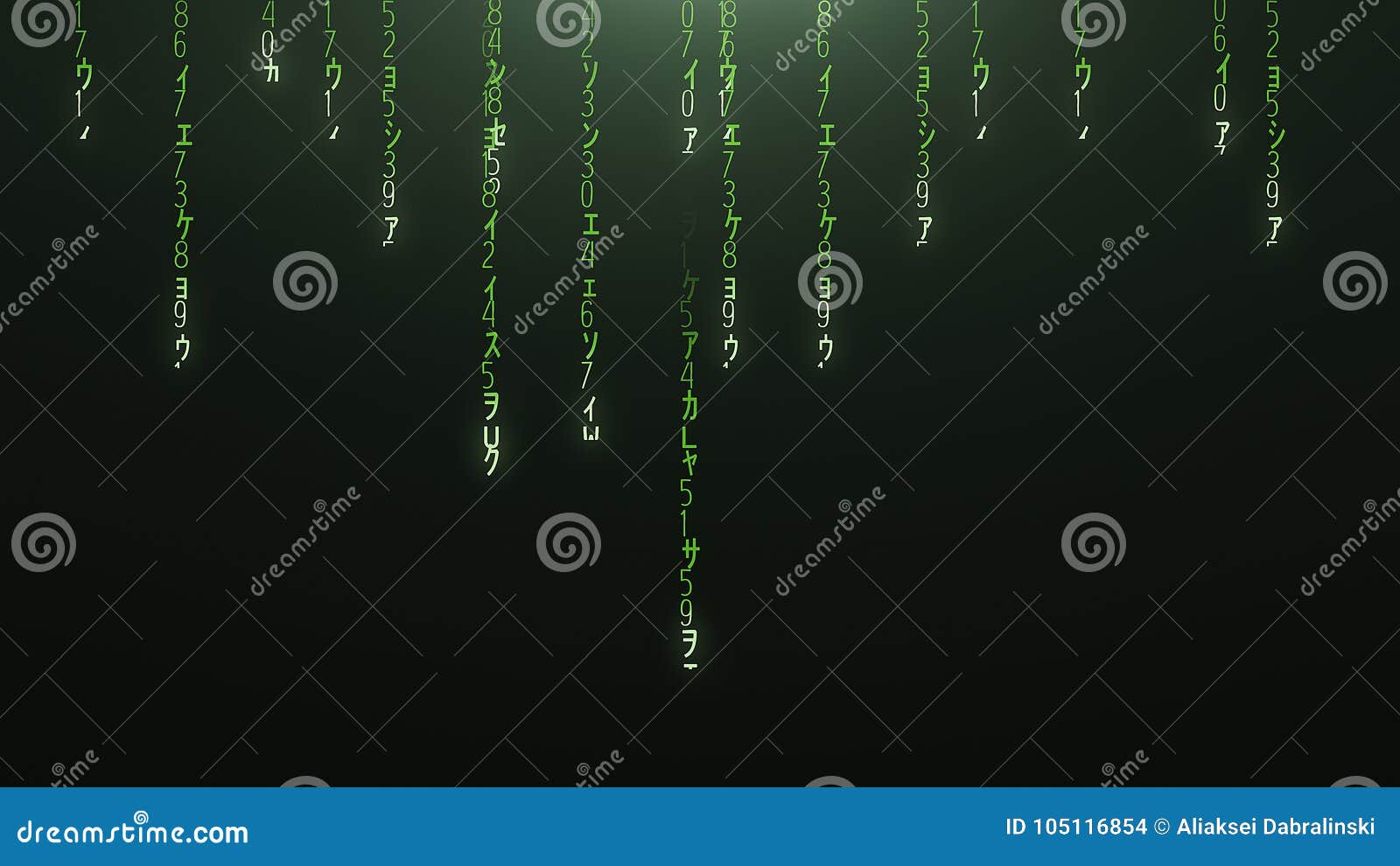 Green Falling Red Matrix Code Stock Photo - Image of green, online ...