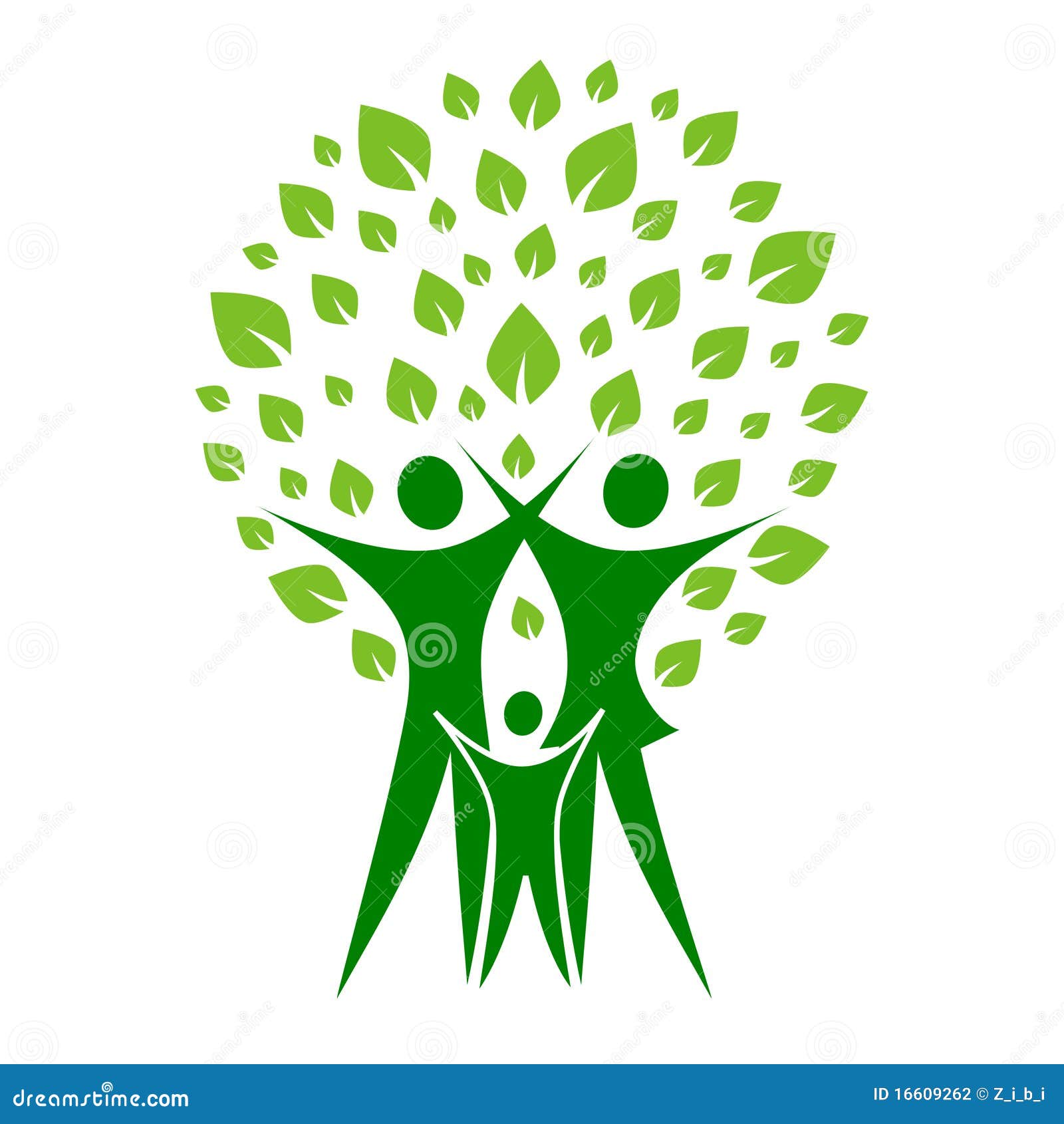 Green family stock vector. Illustration of baby, design - 16609262