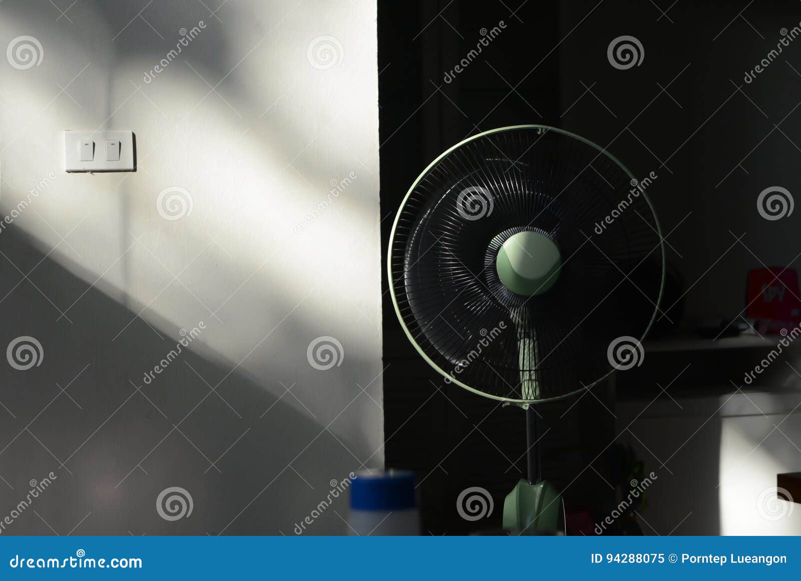 Green fan in shadow stock image. Image of technology - 94288075