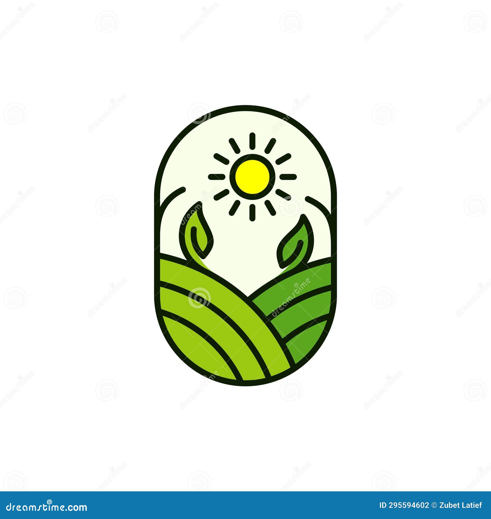 Green Farm Leaf Nature Landscaping Creative Logo Stock Vector ...