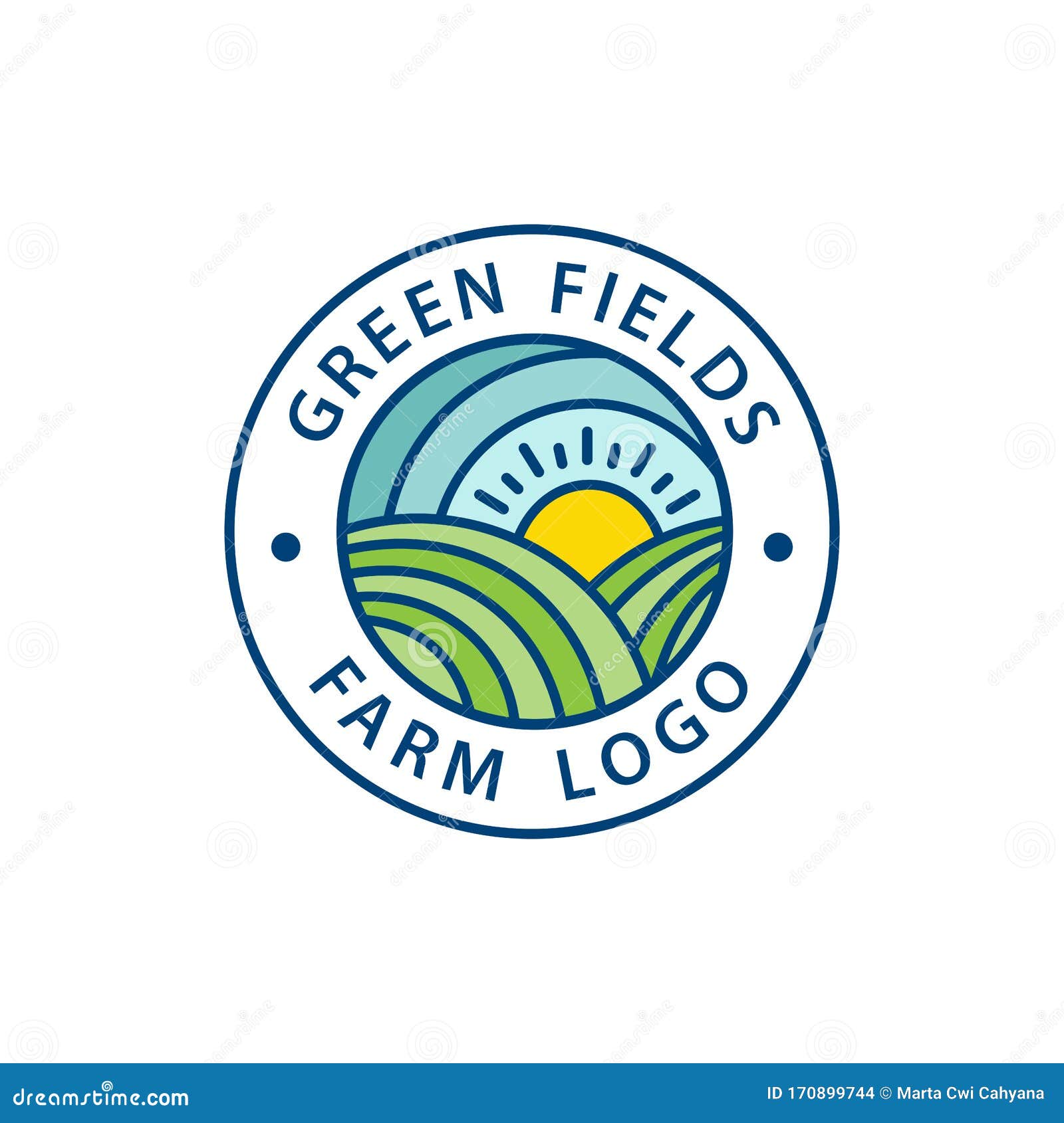 Green Farm Logos Vector Emblem Stock Vector - Illustration of leaf ...