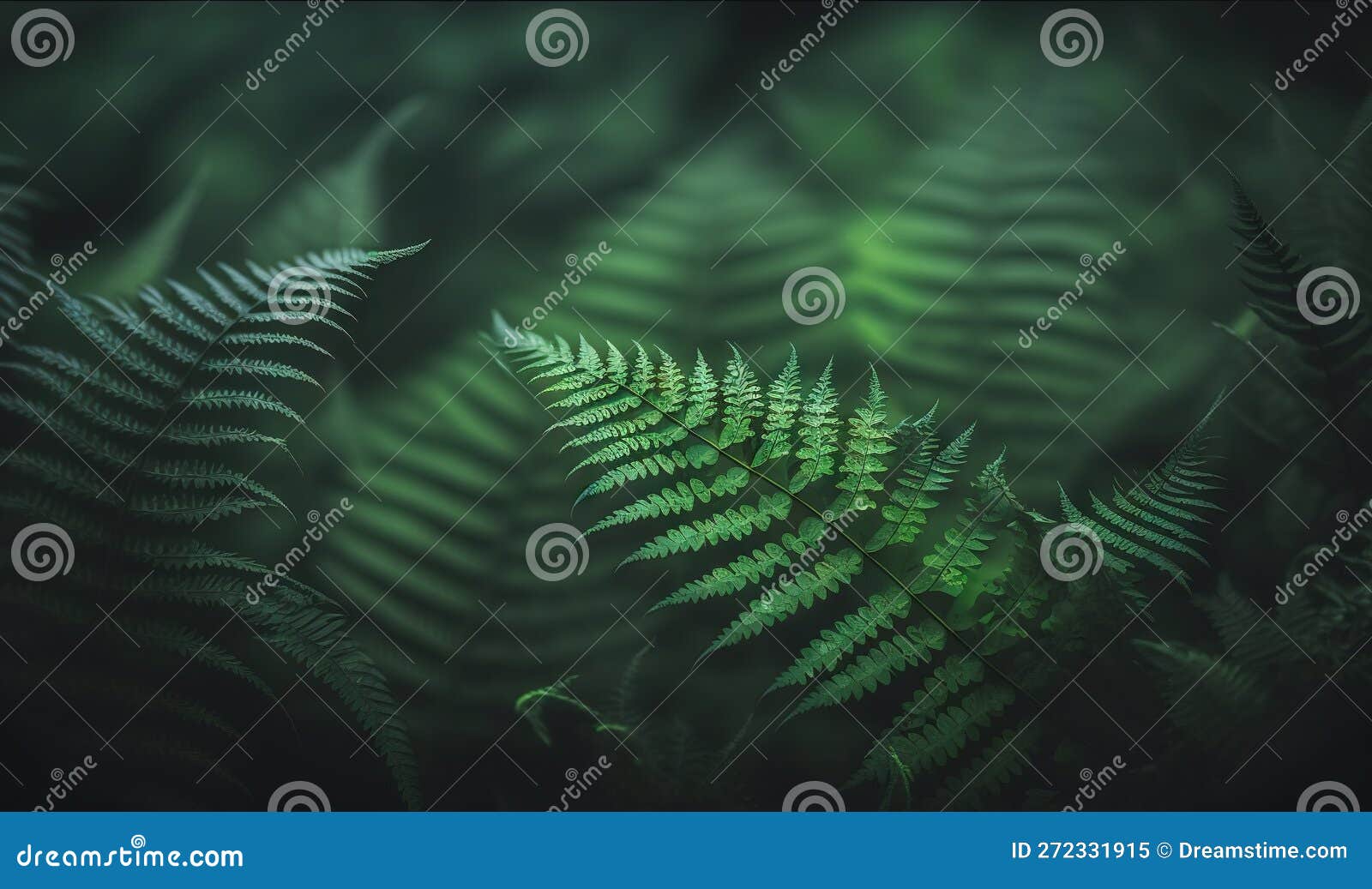 A Green Fern Leaf is Shown in the Foreground of the Image Stock ...