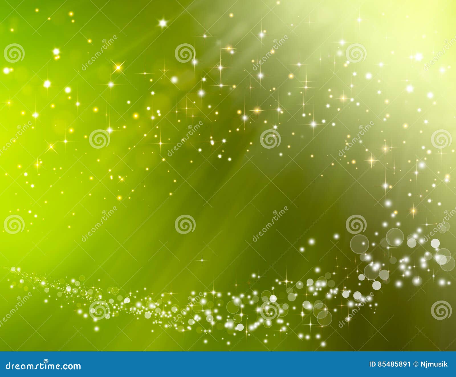 Green Festive Bokeh Background Stock Illustration - Illustration of ...
