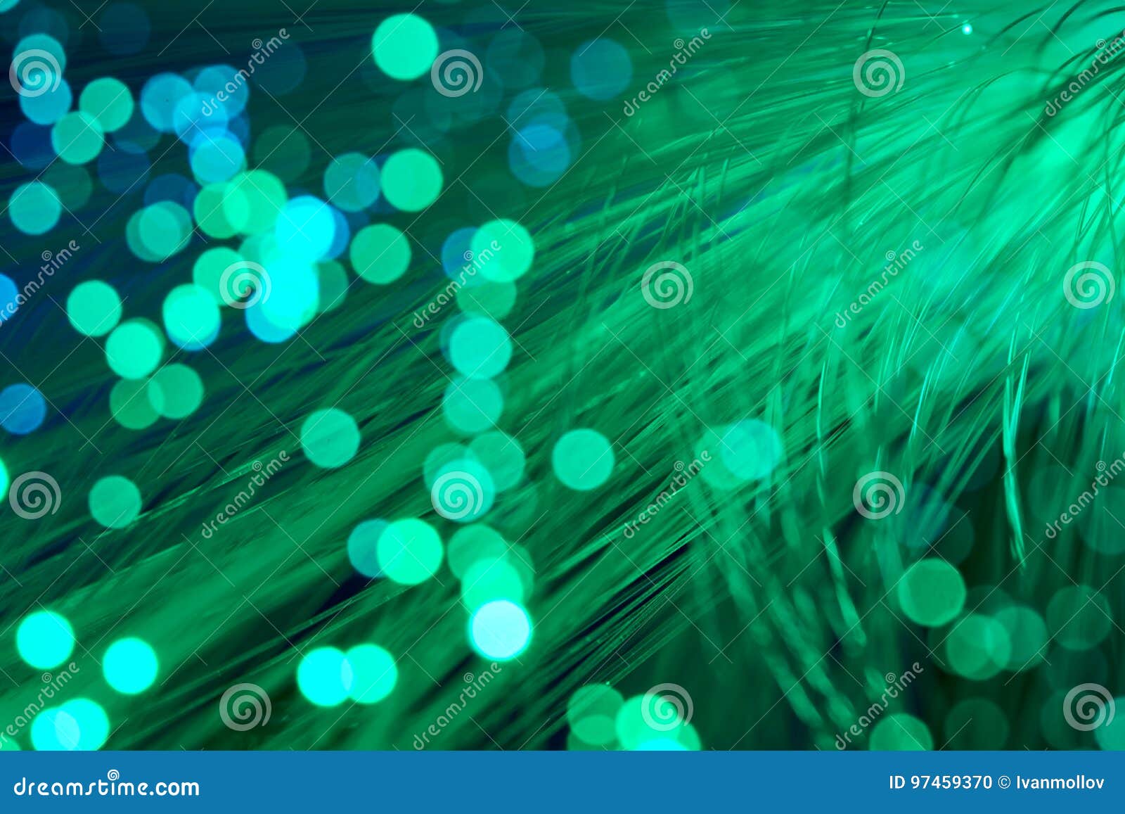 Green Fiber Optics Closeup stock photo. Image of broadband - 97459370