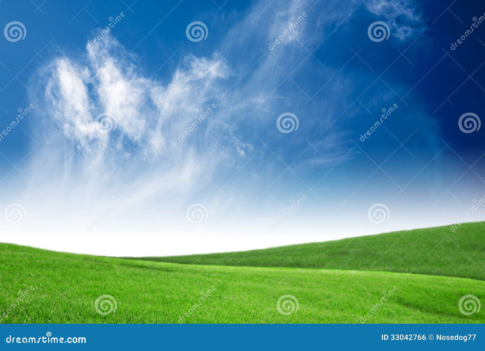 Green field with blue sky stock photo. Image of infinity - 33042766