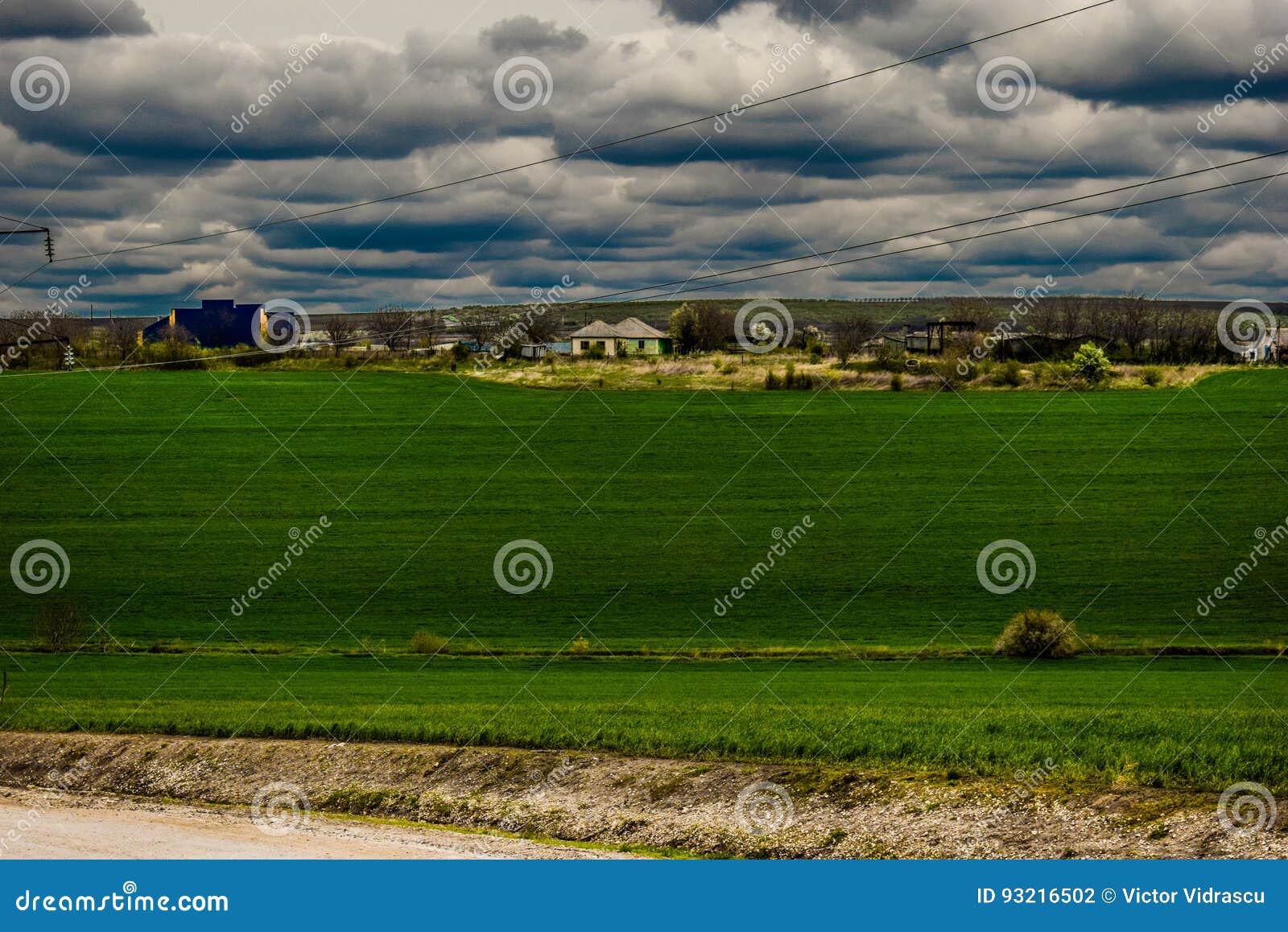 Green field in countryside stock photo. Image of scenic - 93216502