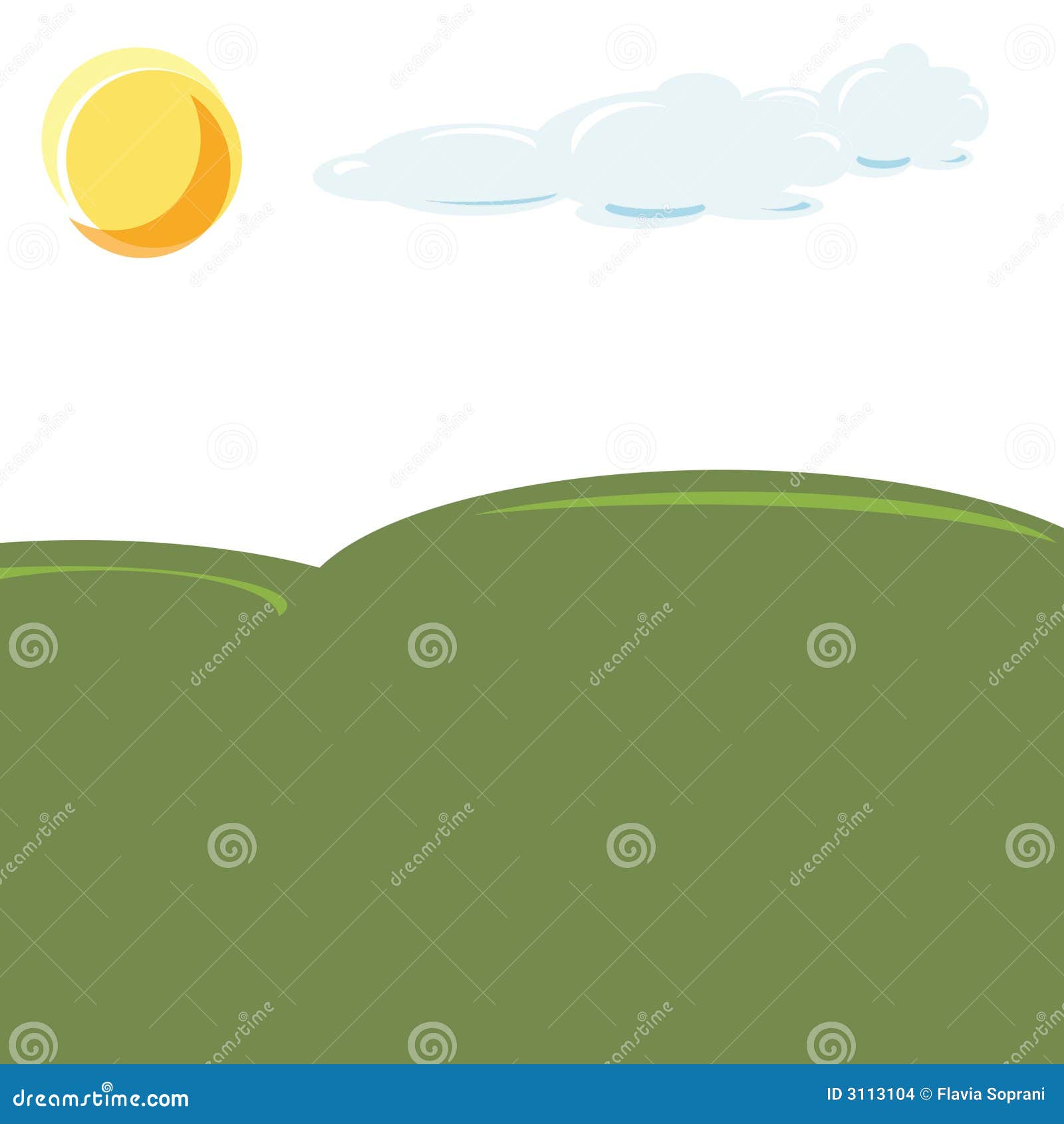 Green field illustration stock illustration. Illustration of vegetation ...