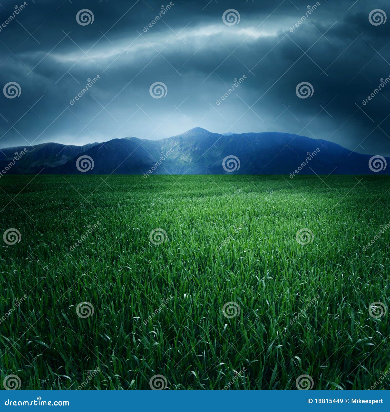 Green field and mountains stock image. Image of outdoors - 18815449