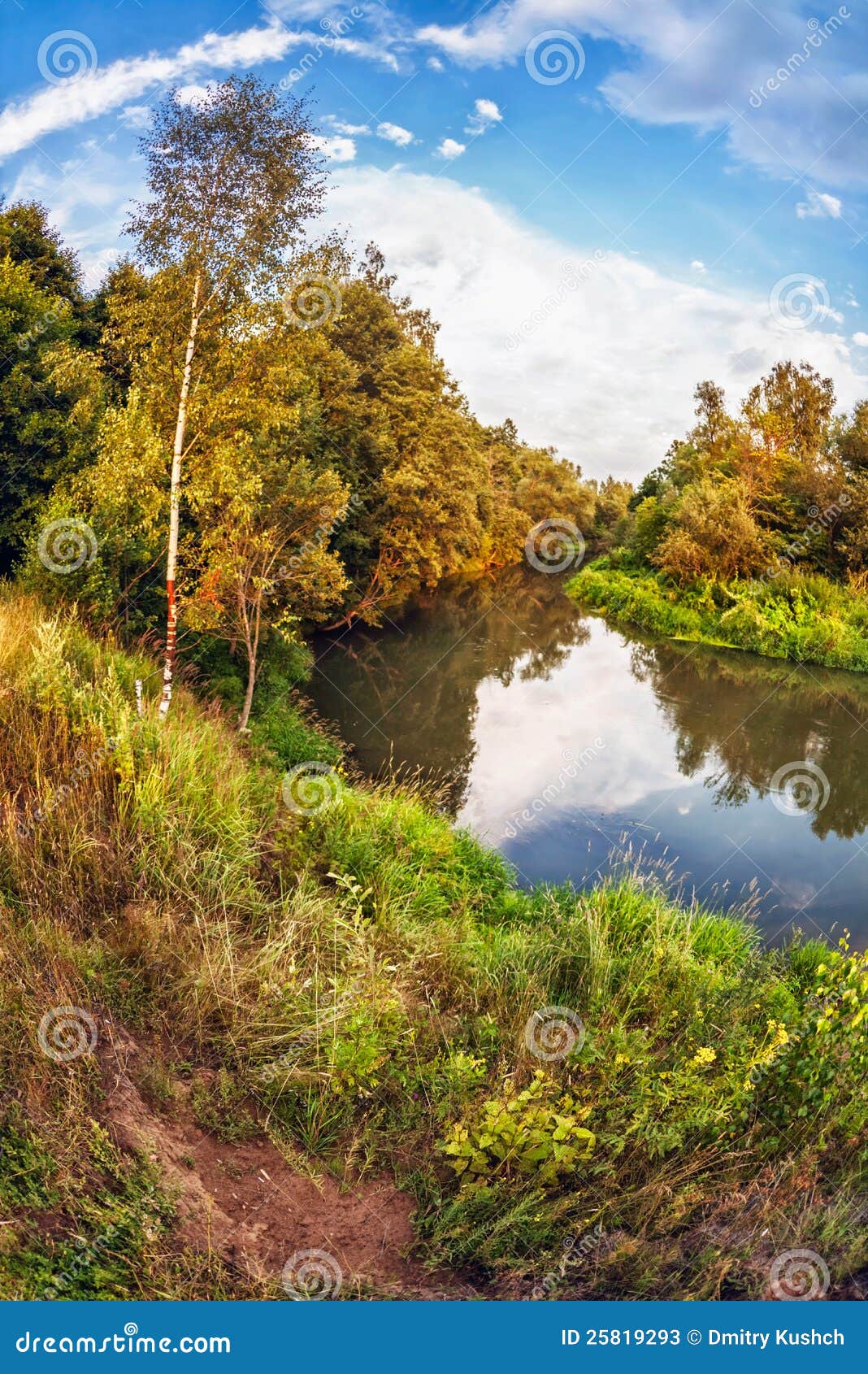 Green field with river stock image. Image of colorful - 25819293