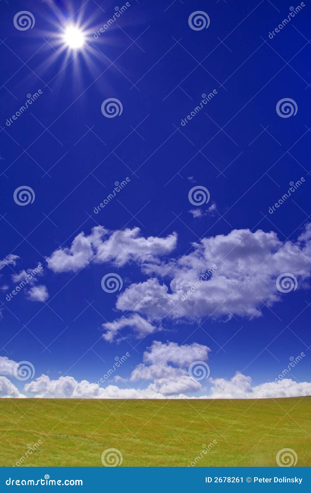 Green Field and Sun stock image. Image of veldt, country - 2678261
