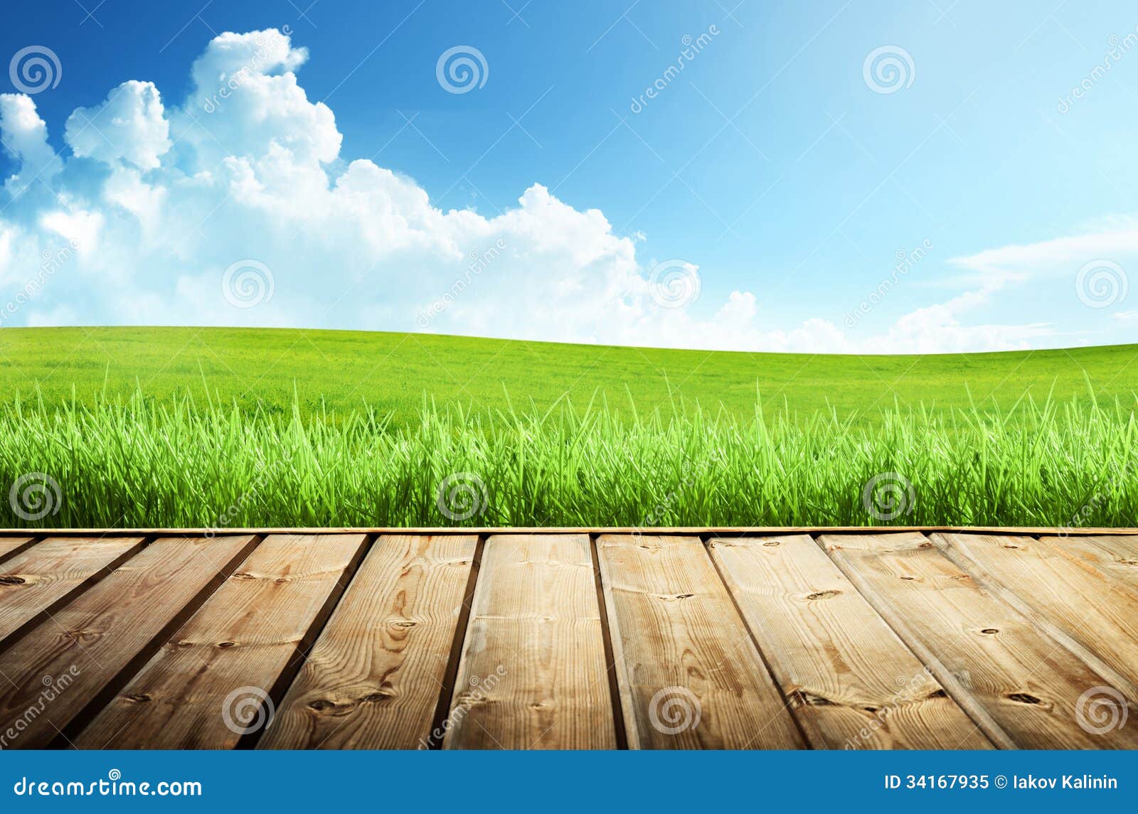 Green field stock image. Image of cloud, pier, countryside - 34167935