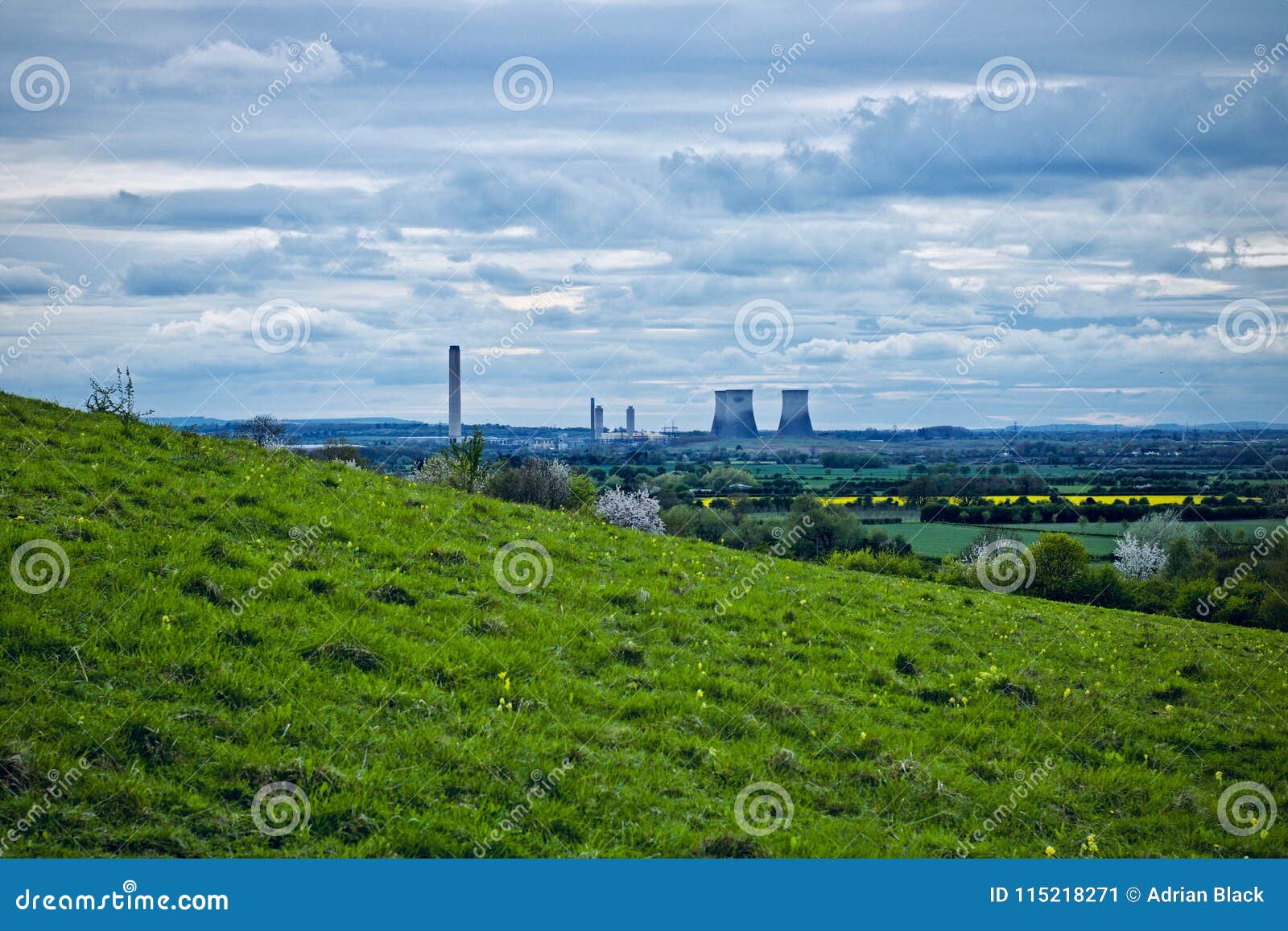Landscape view on fields stock image. Image of countryside - 115218271