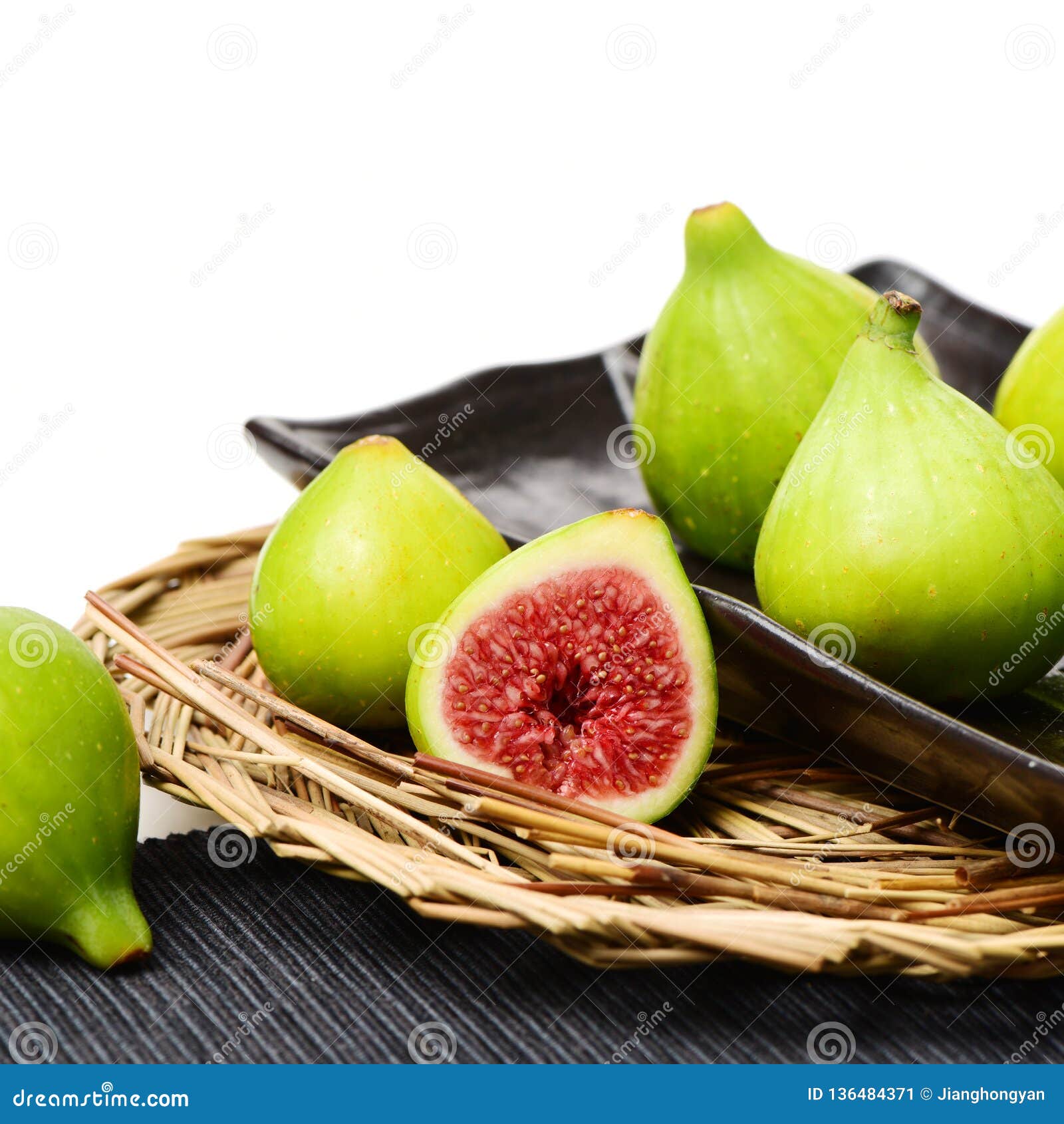 Green fig stock image. Image of diet, green, fruit, delicious - 136484371