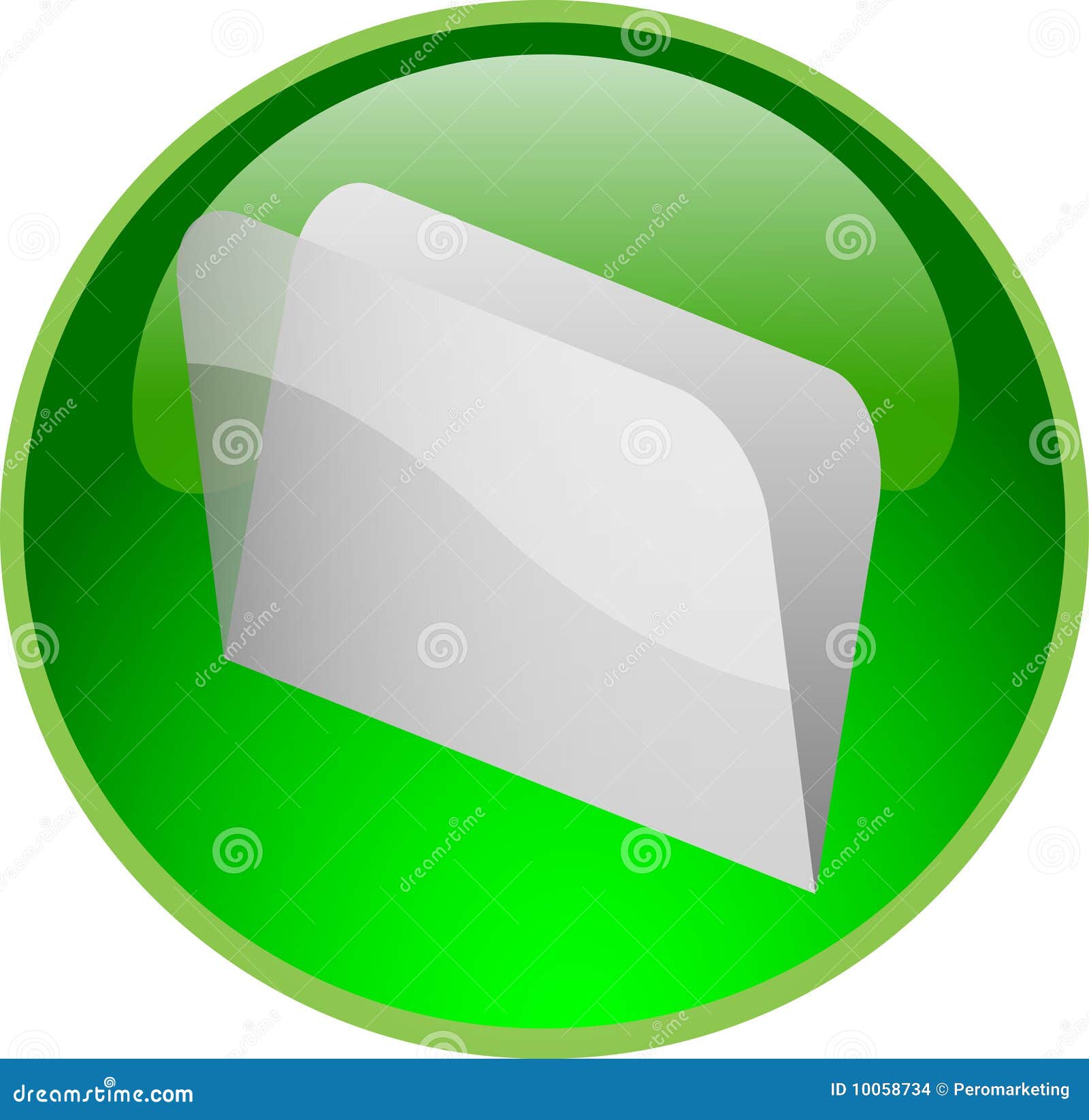 Green file button stock illustration. Illustration of isolated - 10058734