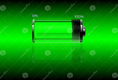 Green filled battery stock vector. Illustration of thrilling - 8004454