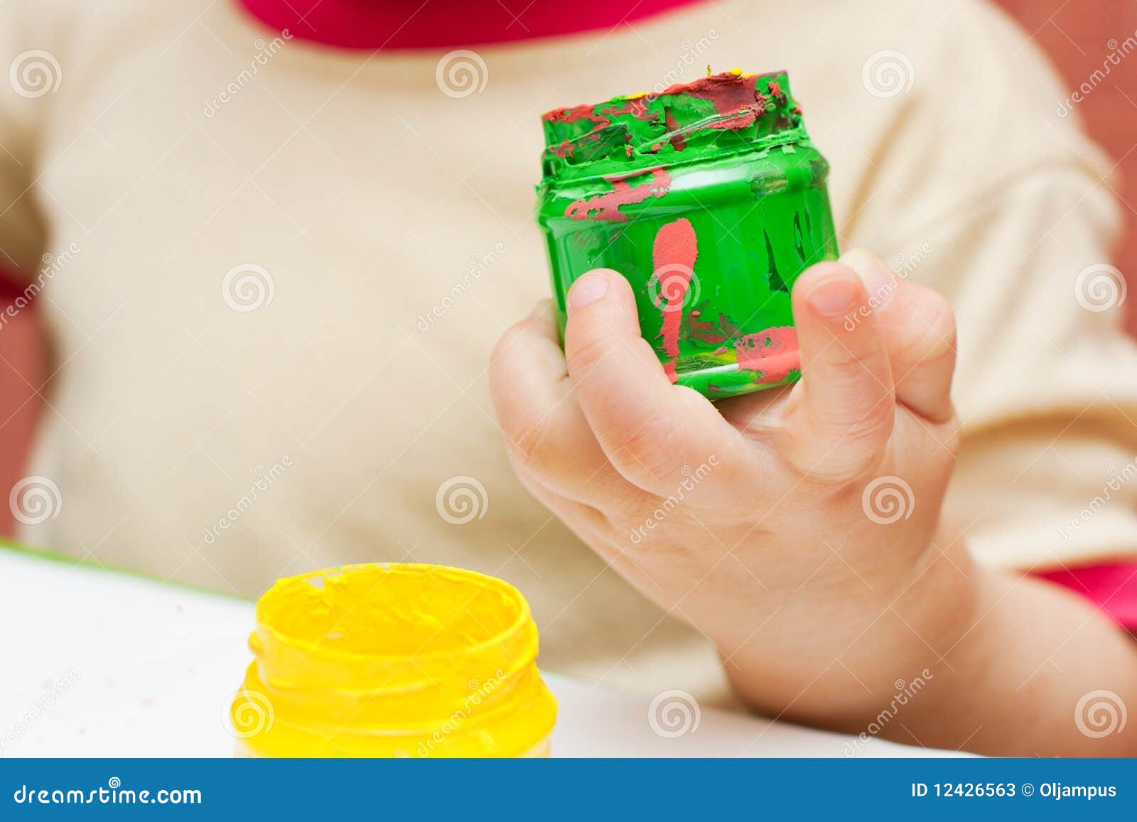 Green fingerpaint stock image. Image of fingerpaint, close - 12426563