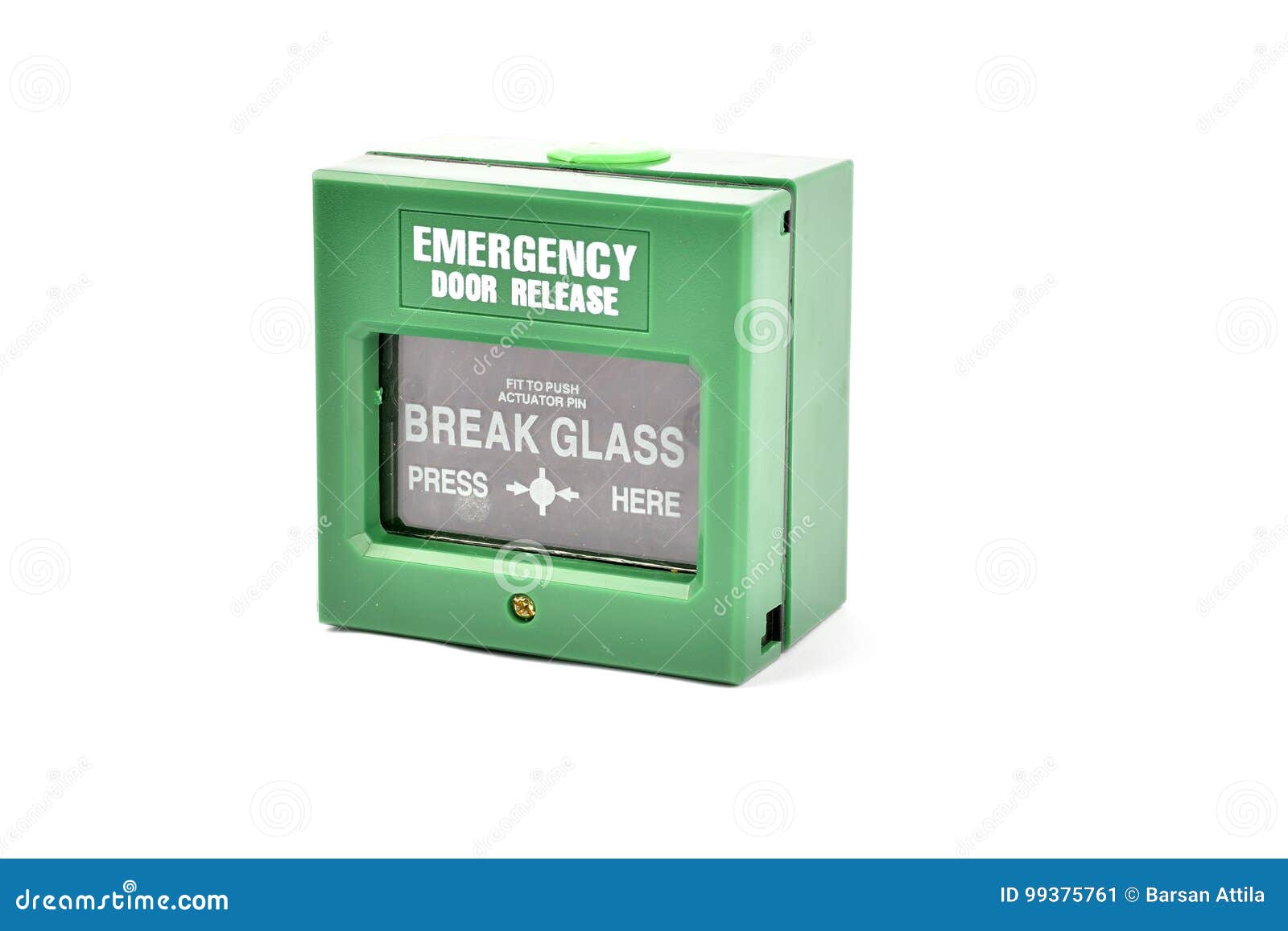 Green Fire Alarm Panel on White Background Stock Image - Image of ...