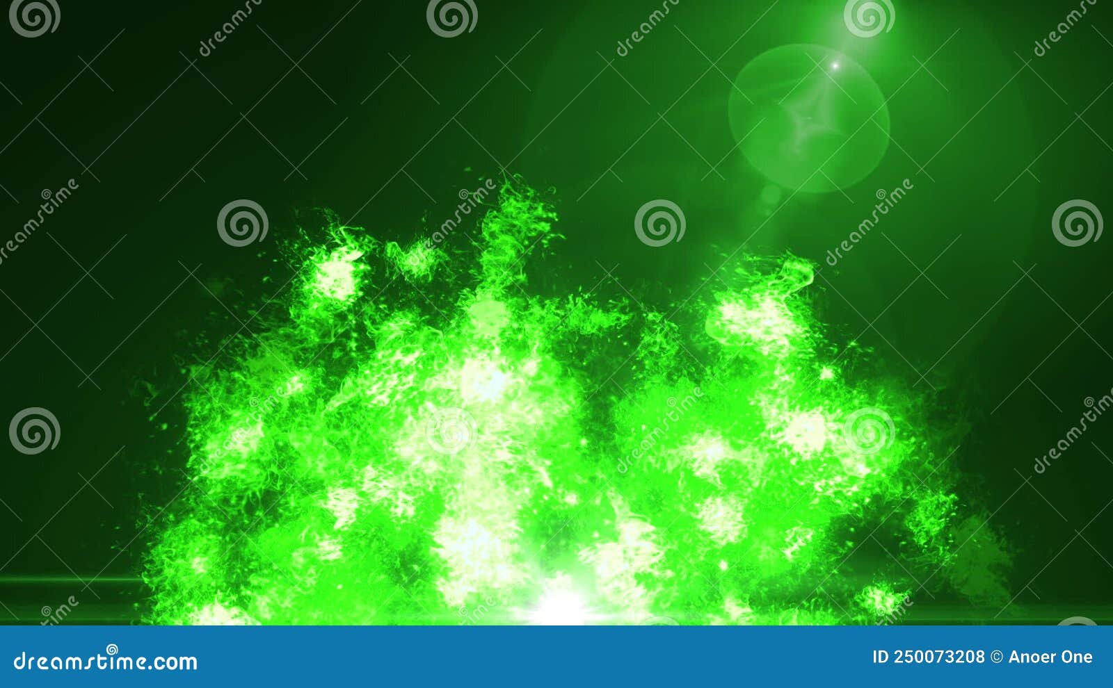 Green Fire Ball Explosion Flame Loop Animation Stock Footage - Video of ...