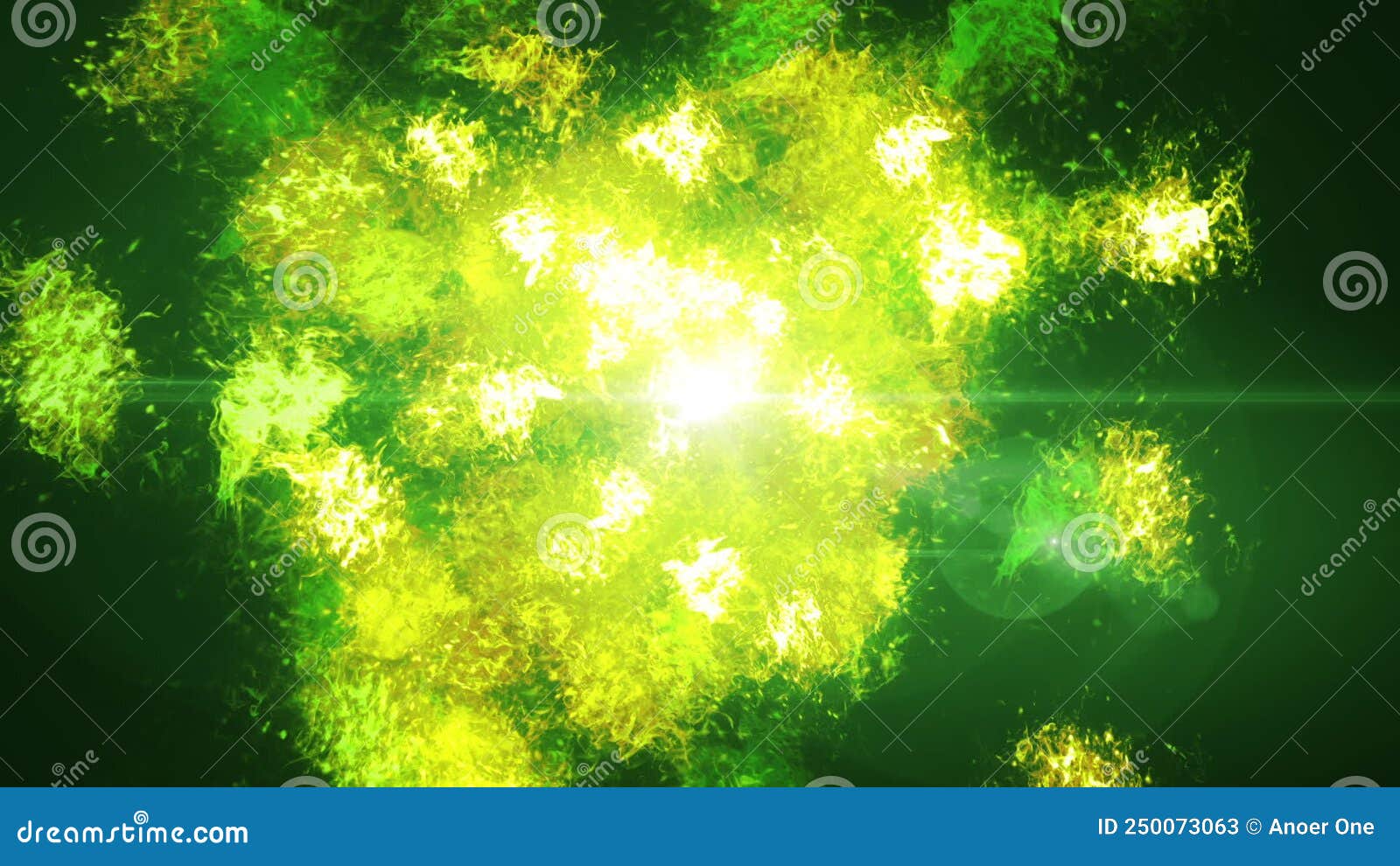 Green Fire Ball Explosion Flame Loop Animation Stock Video - Video of ...