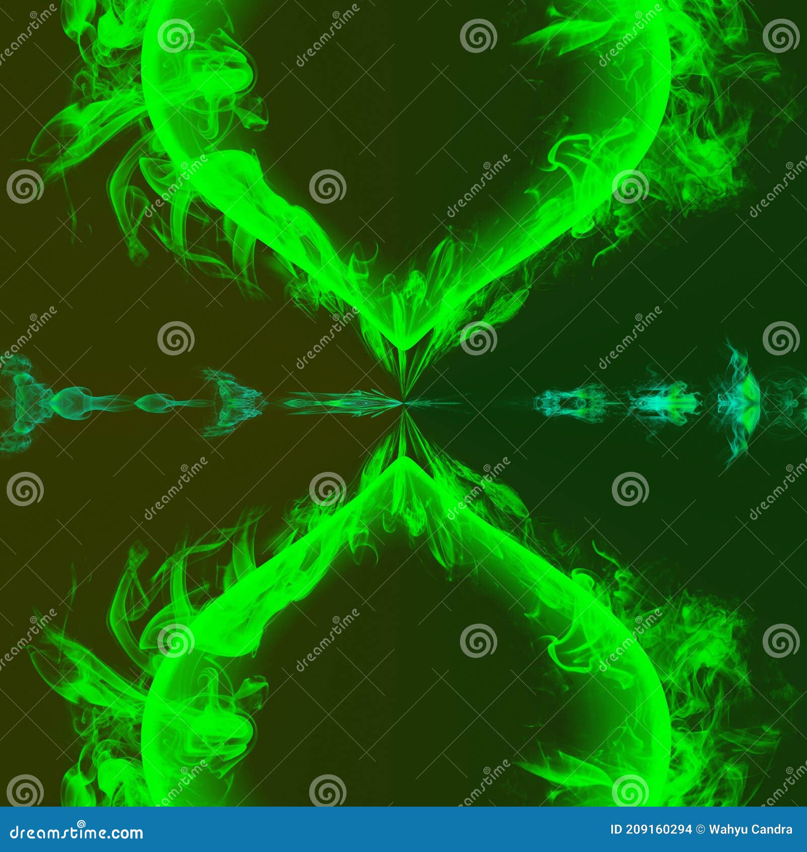 Green Fire or Flame with Gradient Background Design Concept Stock ...