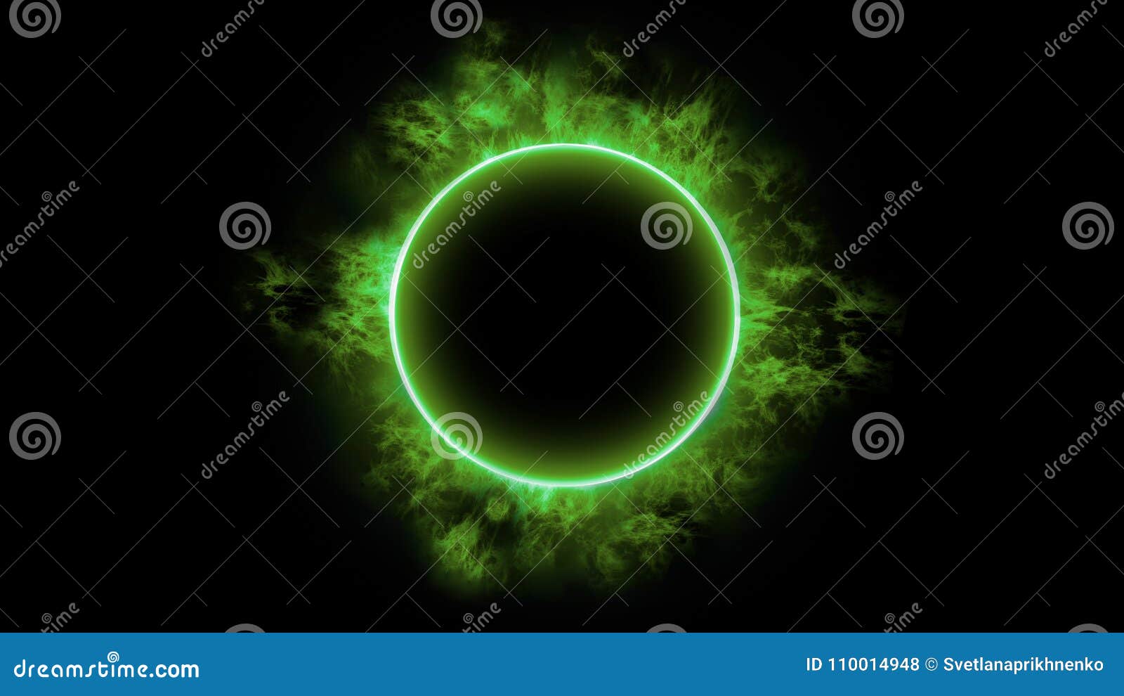 Green fire ring stock illustration. Illustration of corona - 110014948
