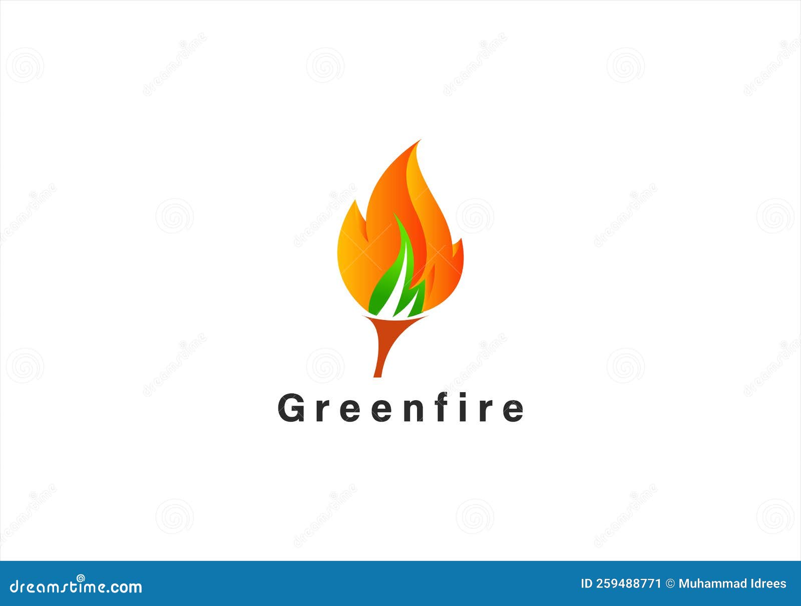 Green Fire Logo and Icon Design Template Stock Illustration ...