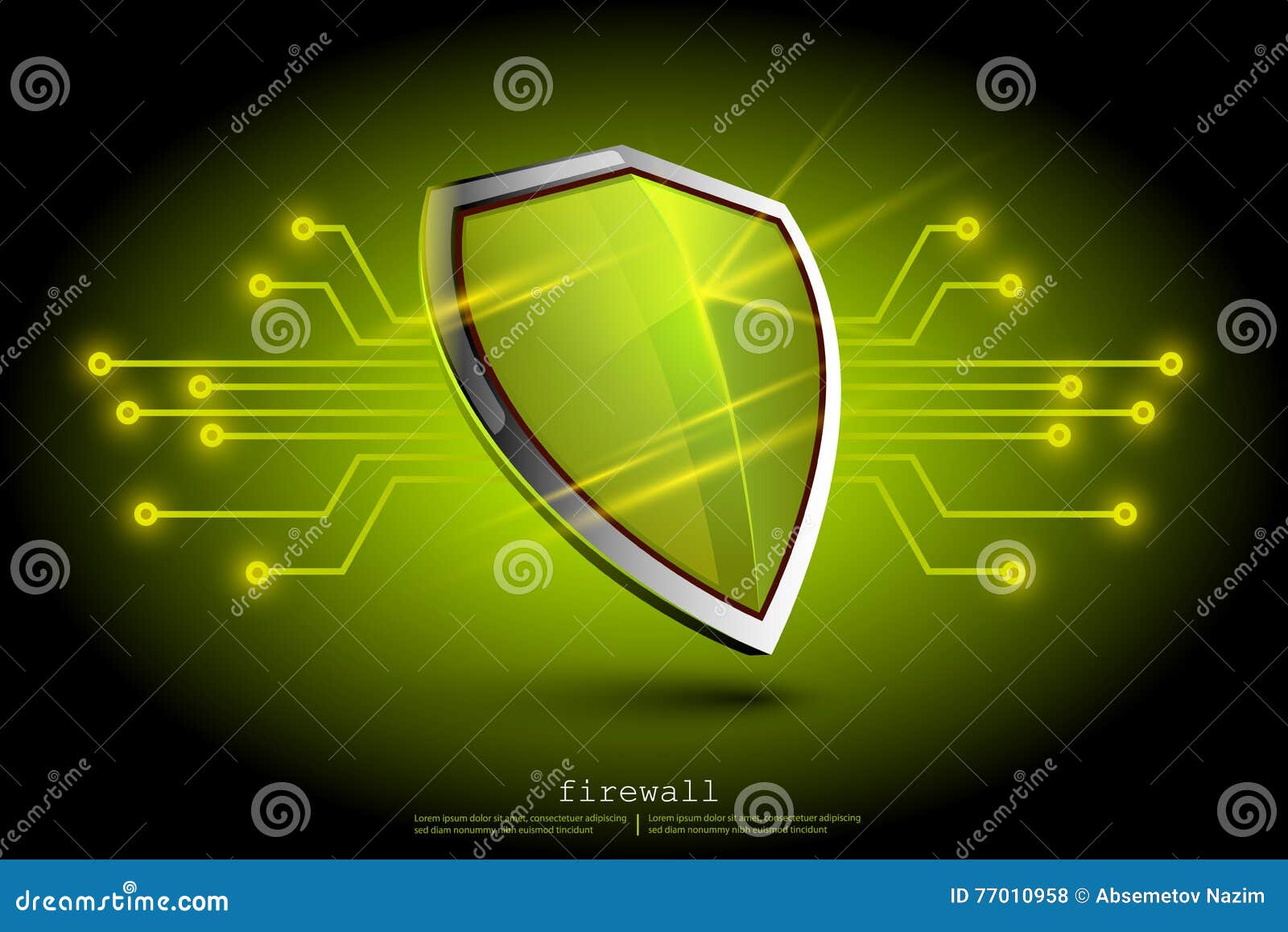 Green Firewall Shield Backdround Internet Security Stock Illustrations ...