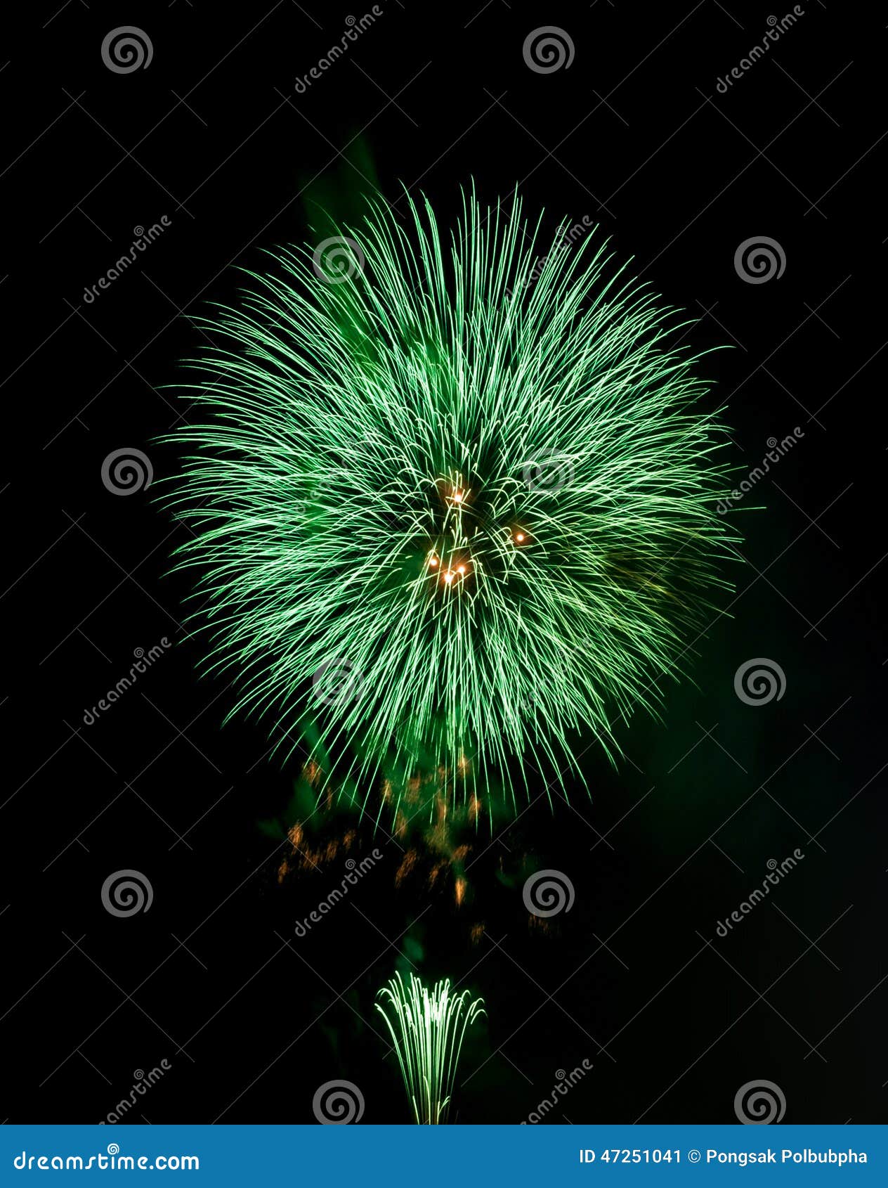 Green firework stock illustration. Illustration of celebrate - 47251041