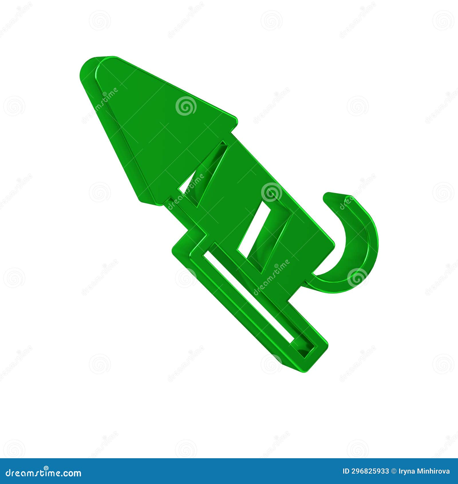 Green Firework Rocket Icon Isolated on Transparent Background. Concept ...