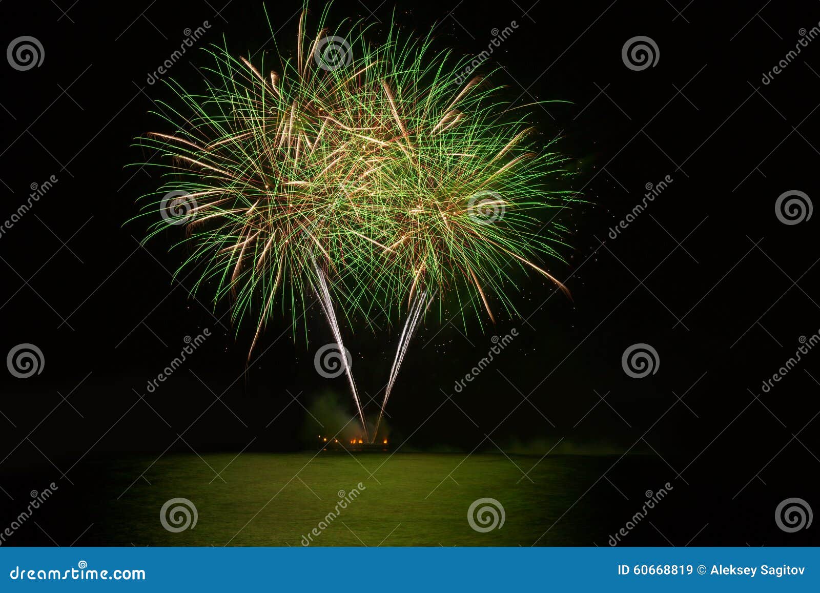 Green fireworks stock image. Image of event, bright, independence ...