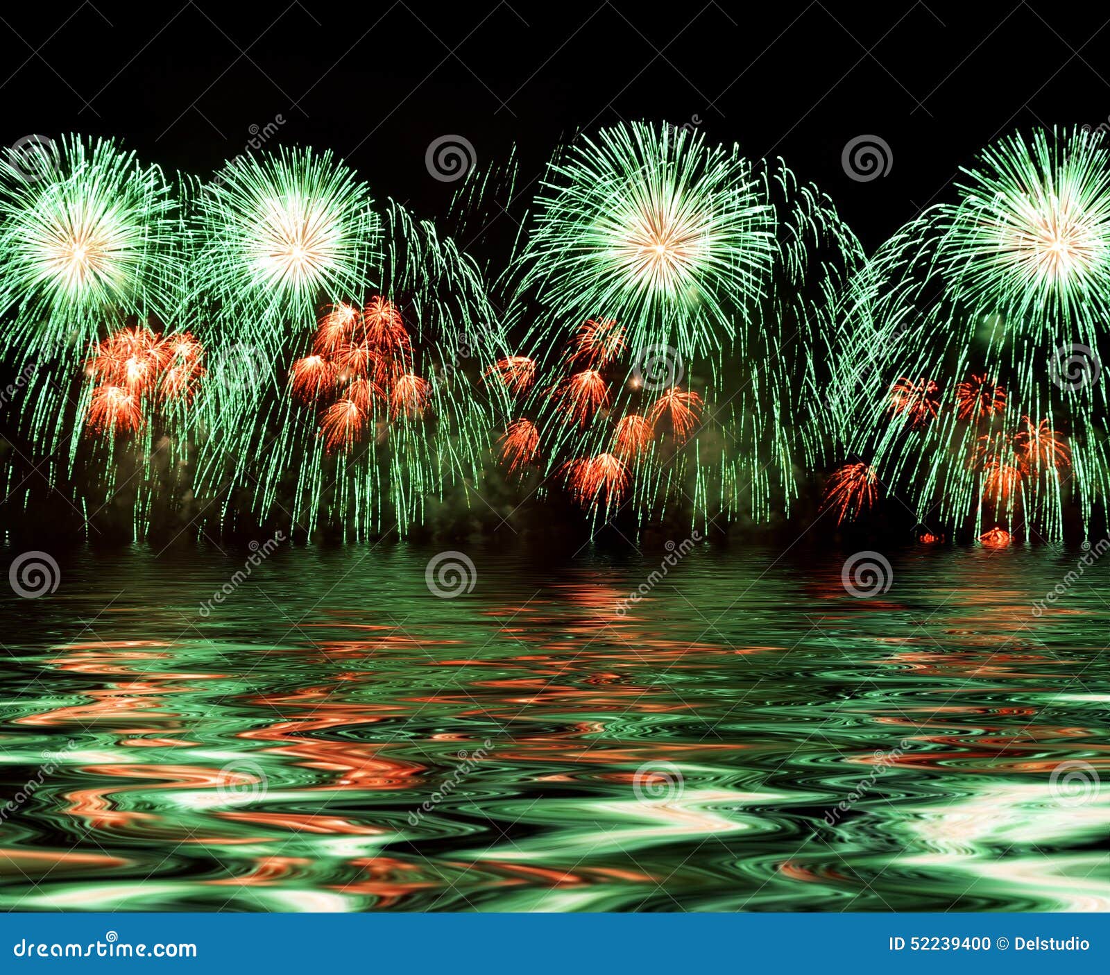 Green Fireworks Stock Photography | CartoonDealer.com #24236348