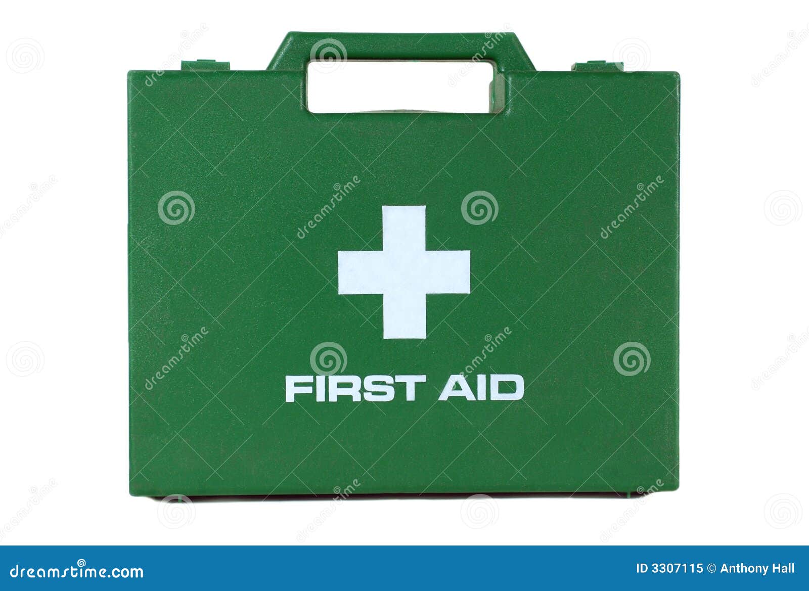 Green First Aid Kit Box stock image. Image of white, medical - 3307115
