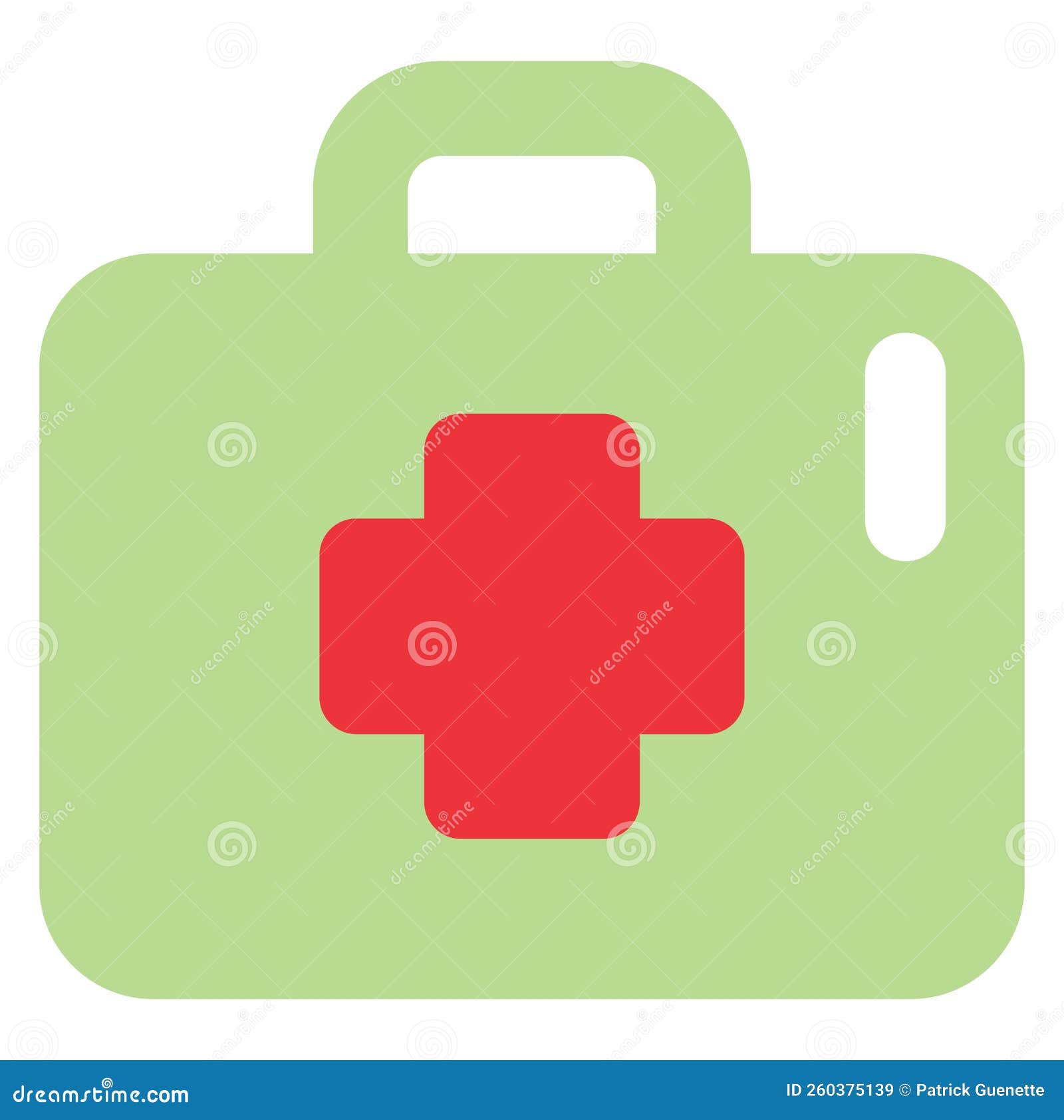 Green First aid kit, icon stock vector. Illustration of assistance ...
