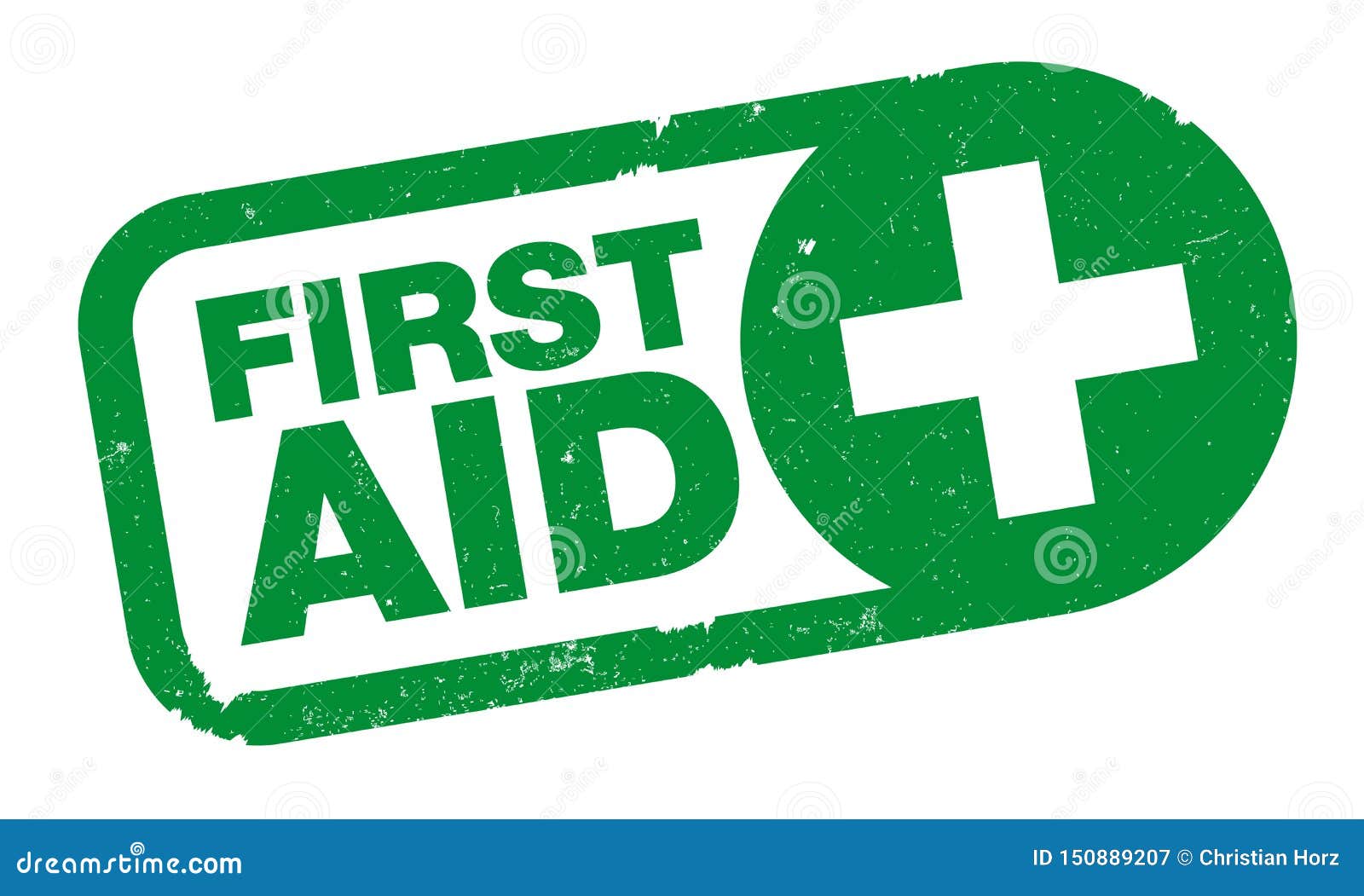 Green FIRST AID Rubber Stamp Print with Cross Stock Vector ...