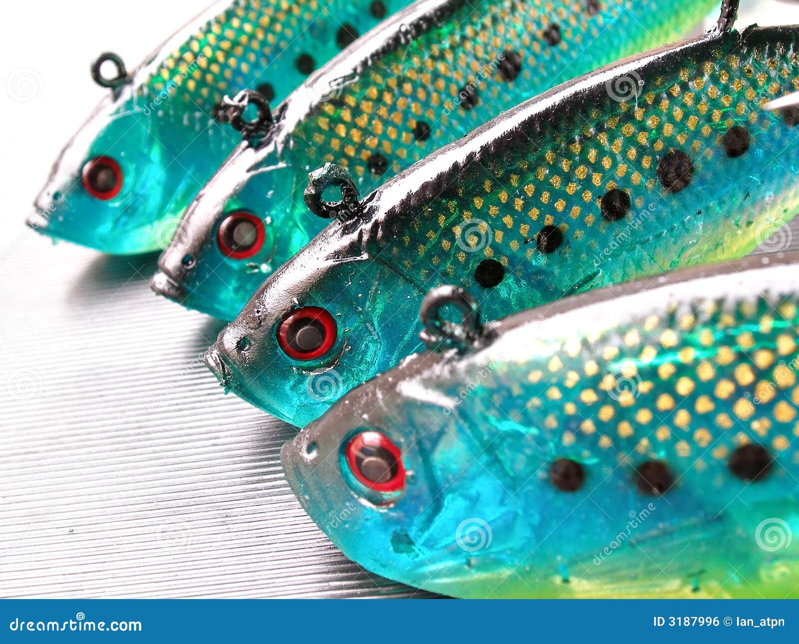 Green fish lures stock photo. Image of macro, green, shiny - 3187996