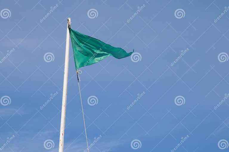 Green flag stock image. Image of signal, flag, windy, simple - 6514285