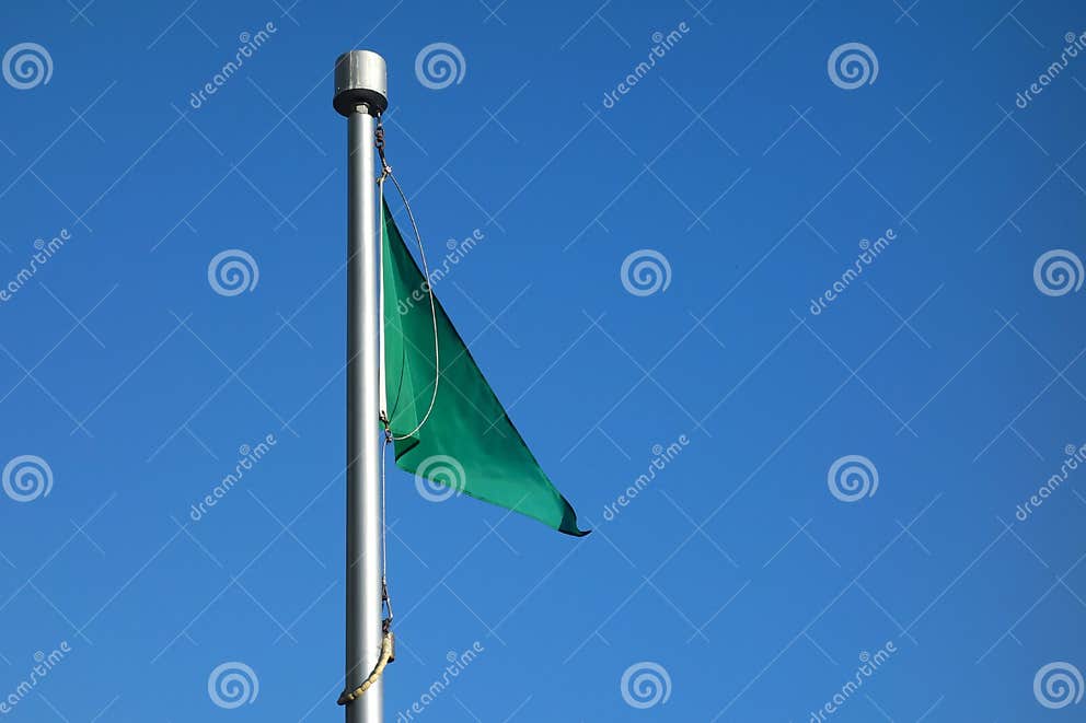 Green Flag stock photo. Image of signal, banner, color - 45318844
