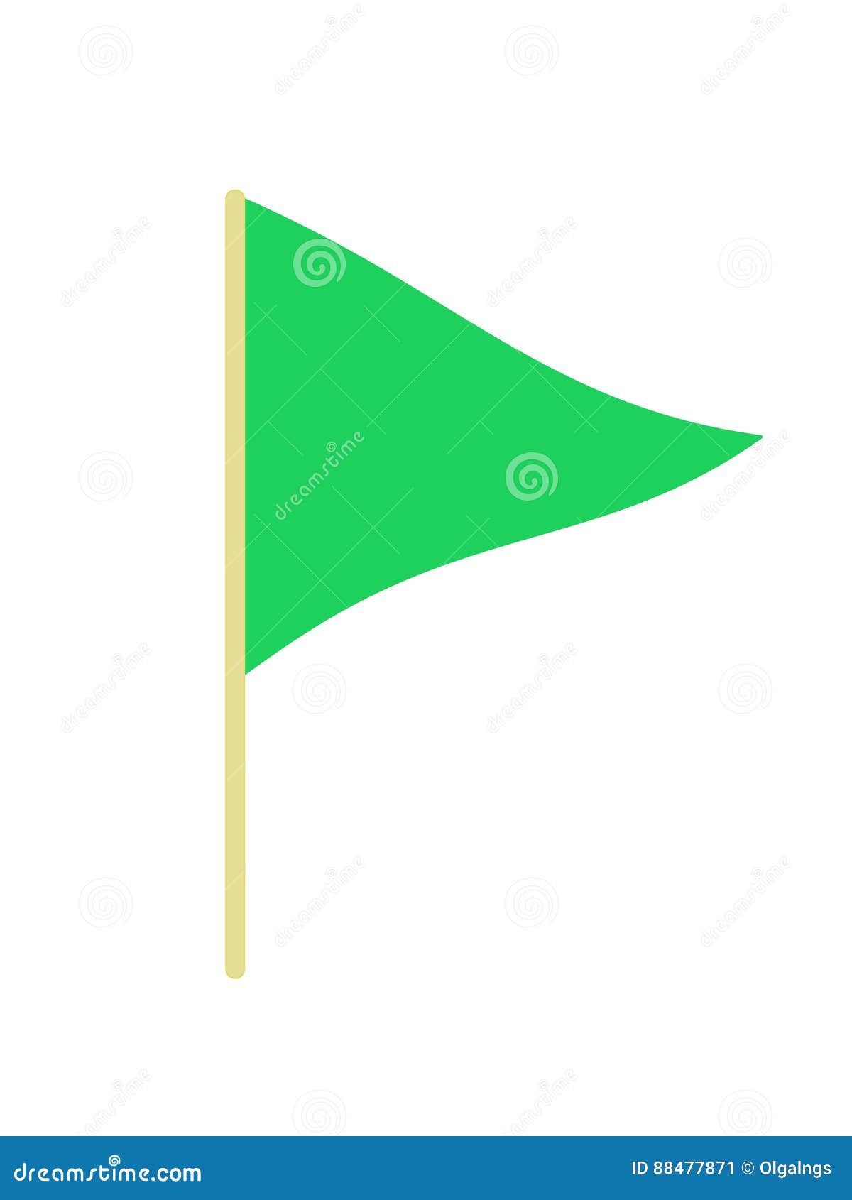 Green flag icon stock illustration. Illustration of event - 88477871
