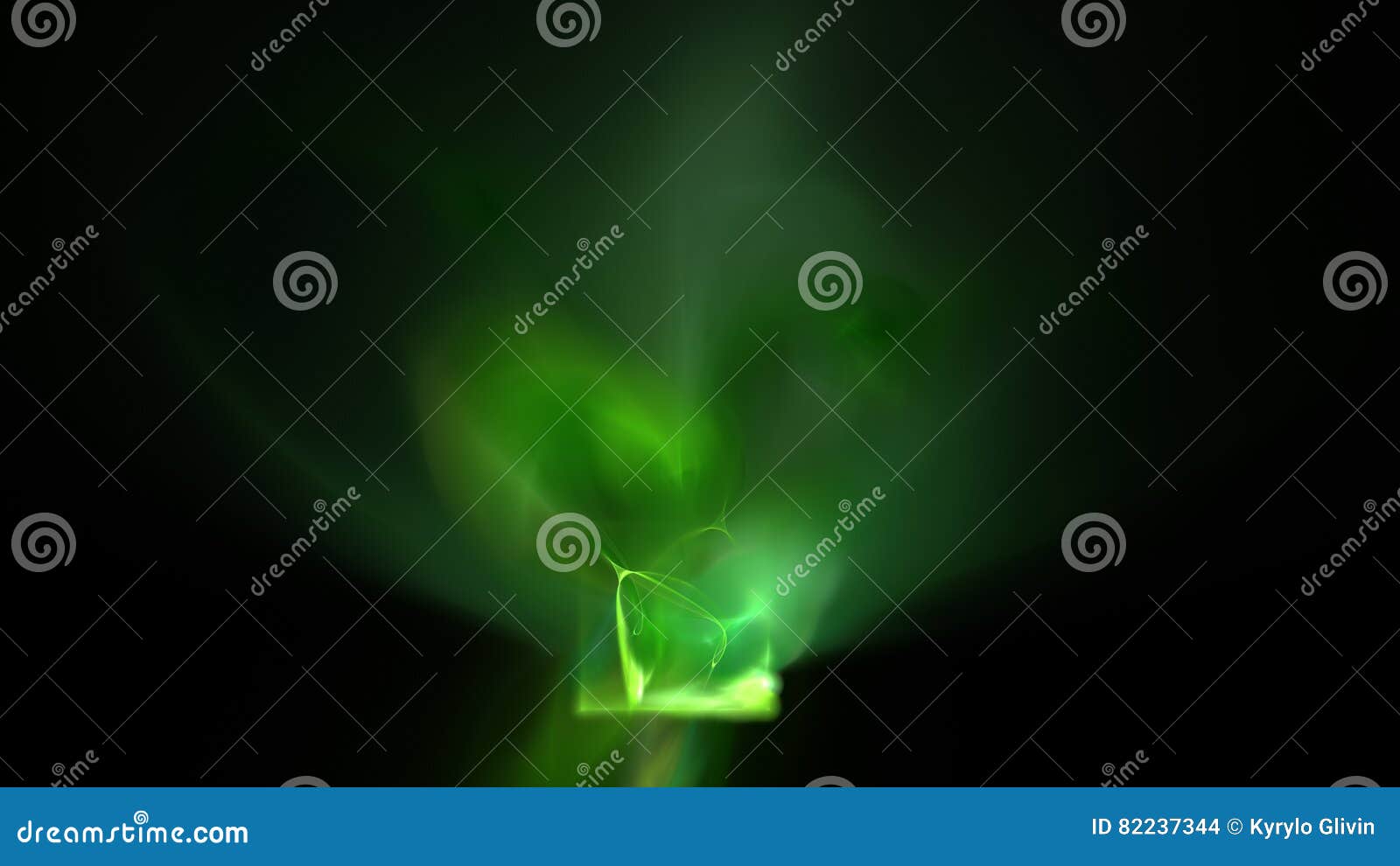 Green Flame Abstract Background Stock Photo - Image of cosmic, dynamic ...