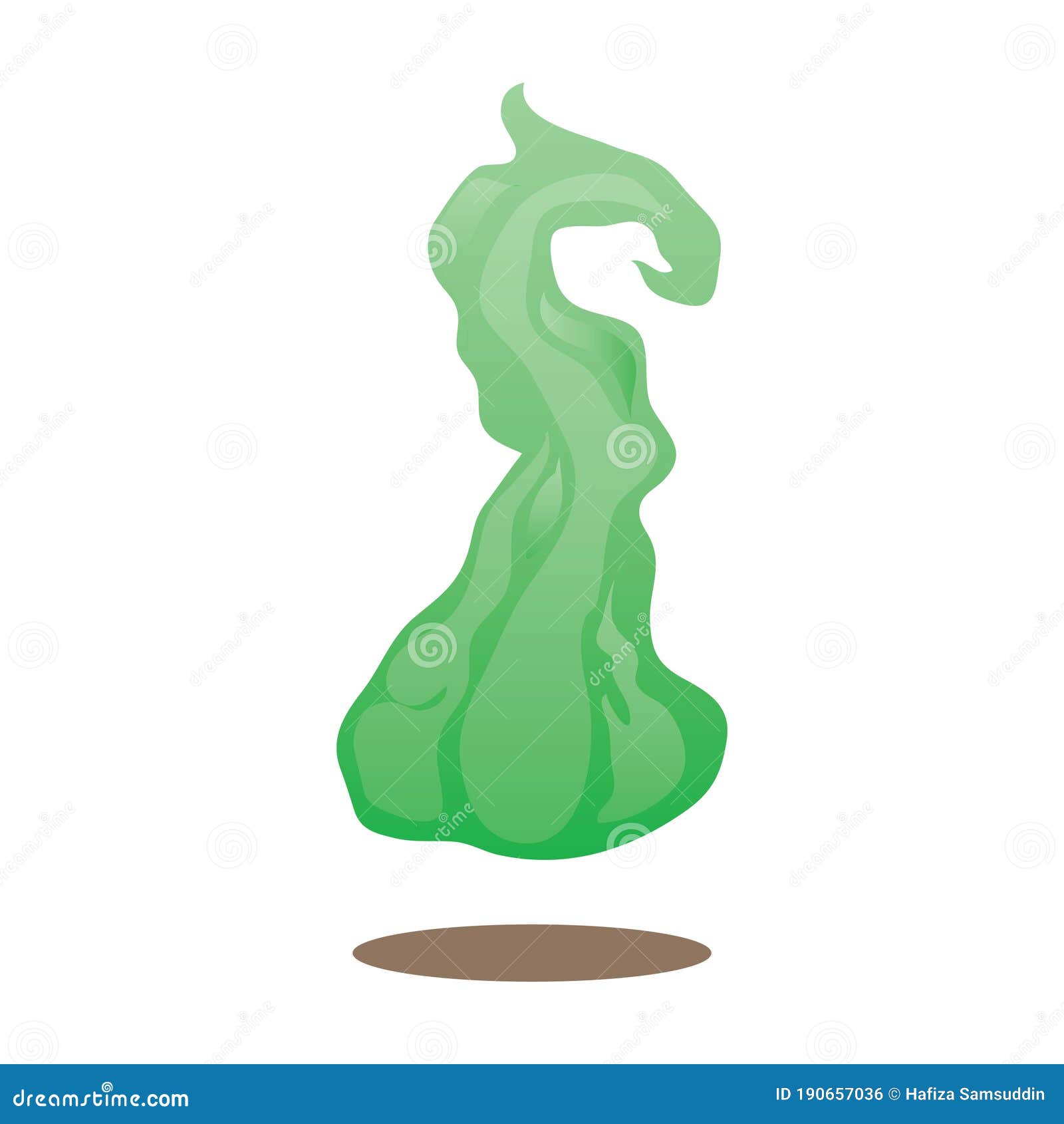 Green Flame. Vector Illustration Decorative Design Stock Vector ...
