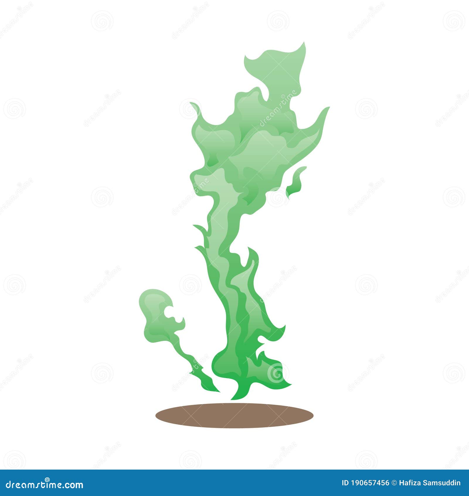 Green Flame. Vector Illustration Decorative Design Stock Vector ...