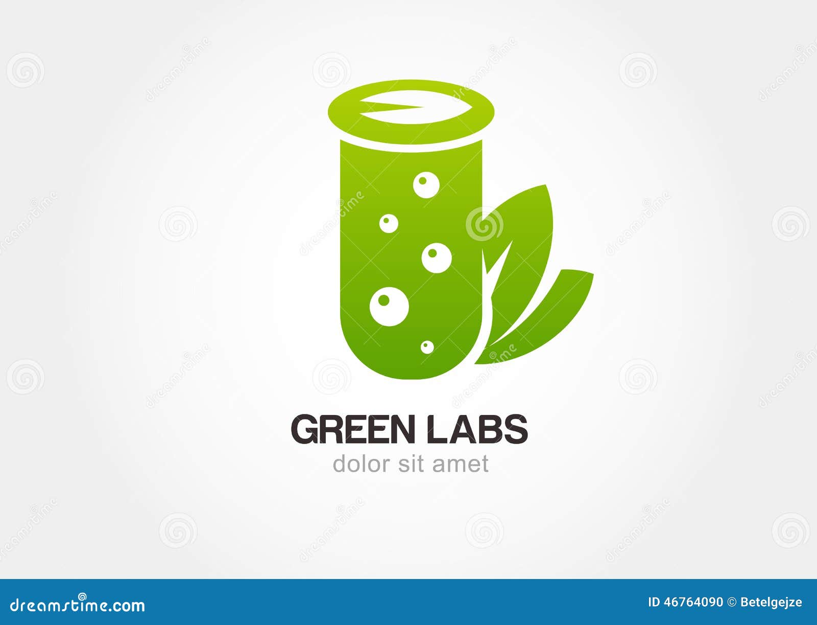 Green Flask with Leaves, Lab Icon. Vector Logo Design Template Stock ...