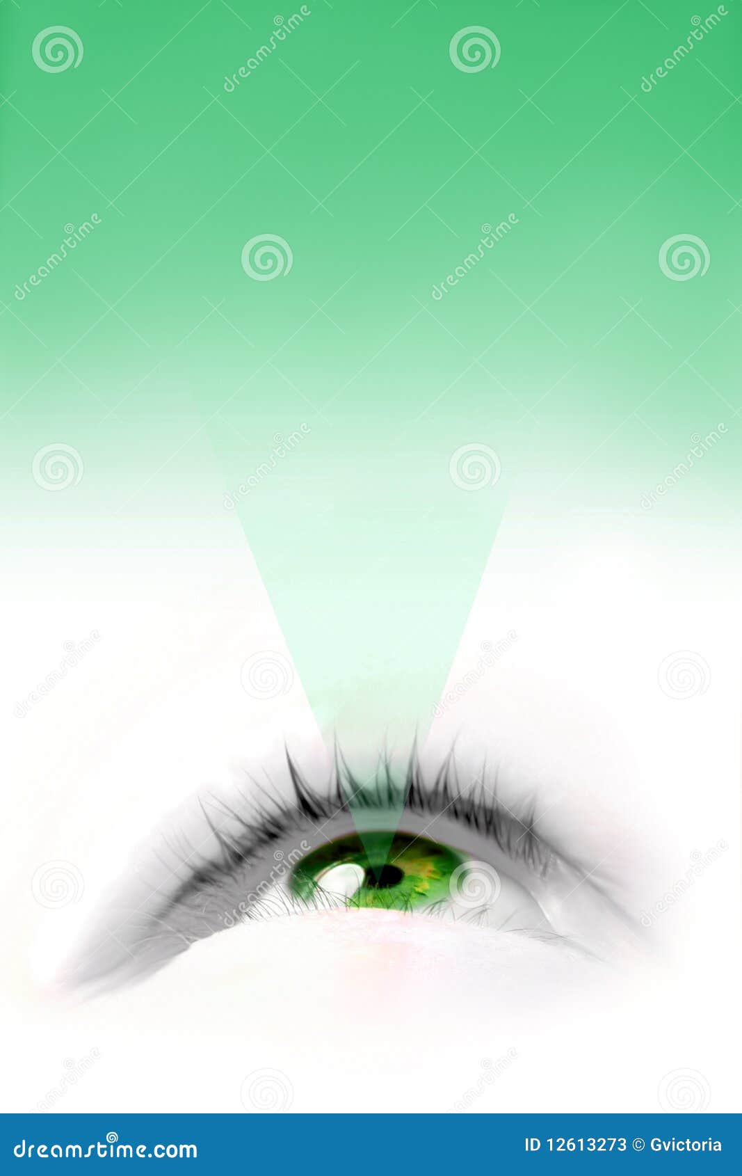 Green floating eye vision stock illustration. Illustration of sight ...