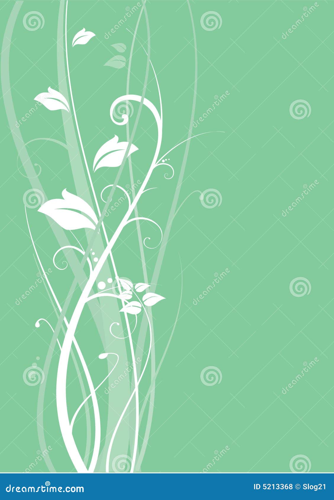 Green Floral Abstract Background Stock Vector - Illustration of design ...