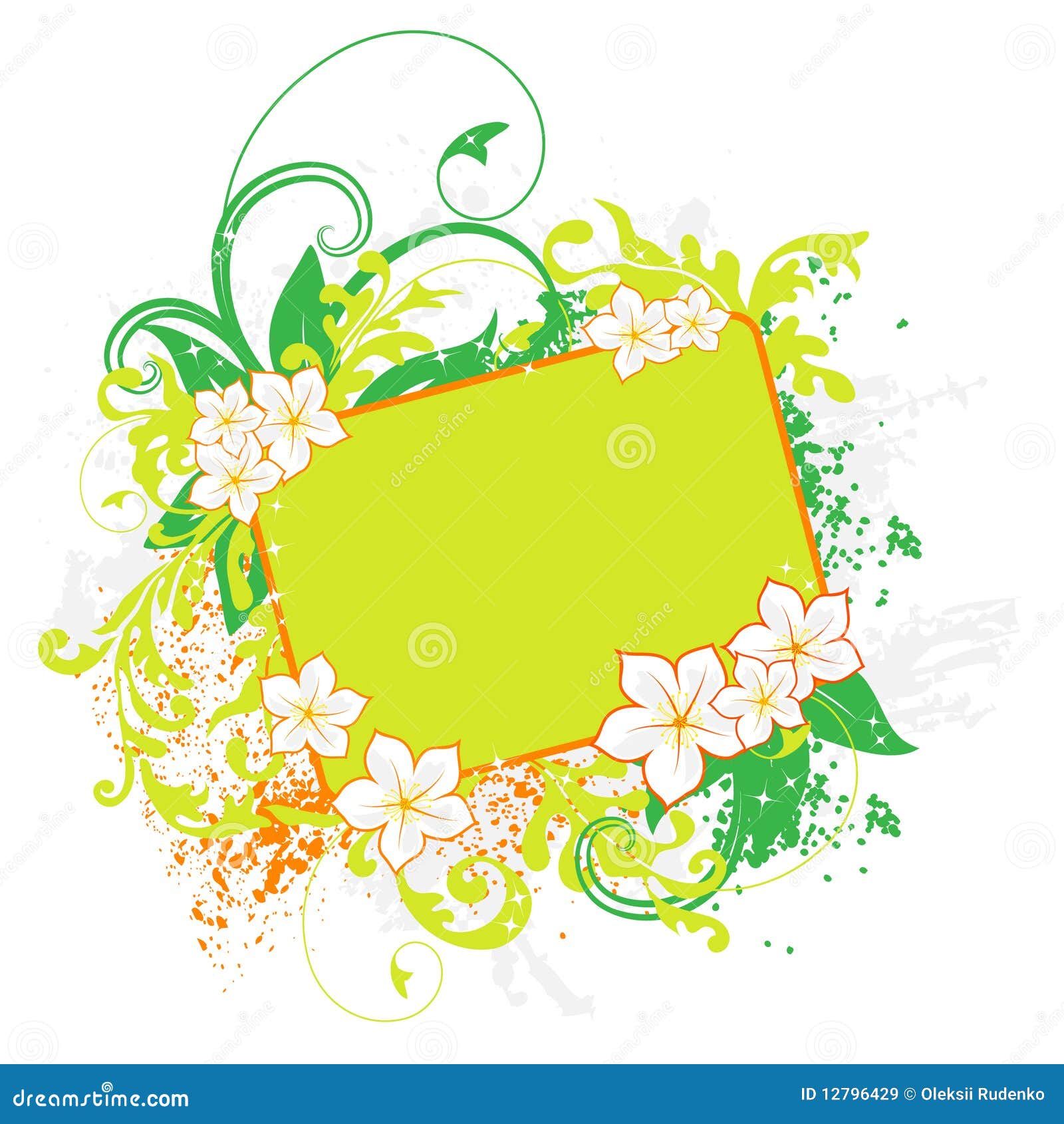 Green floral banner stock vector. Illustration of healthy - 12796429
