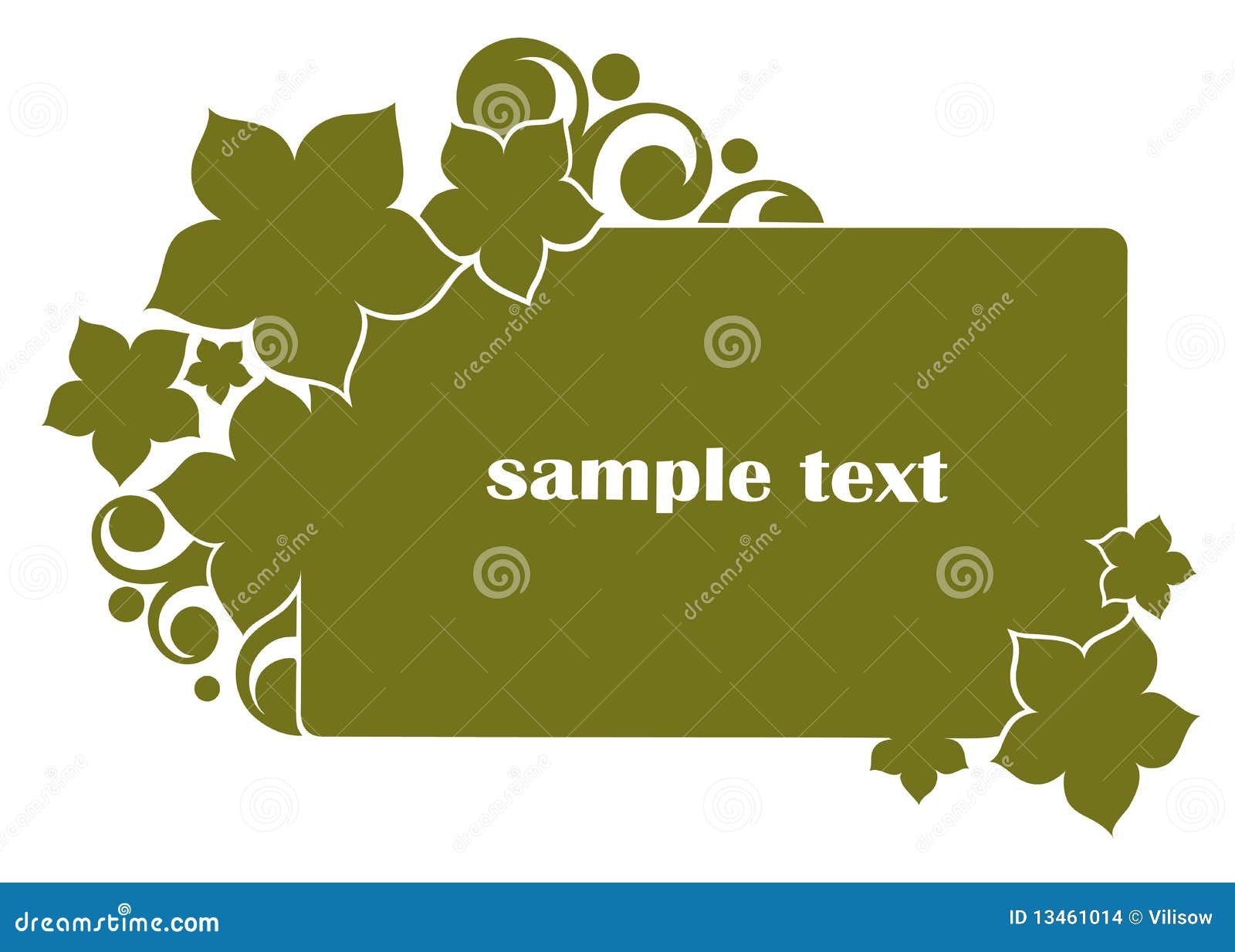 Green floral banner stock vector. Illustration of design - 13461014