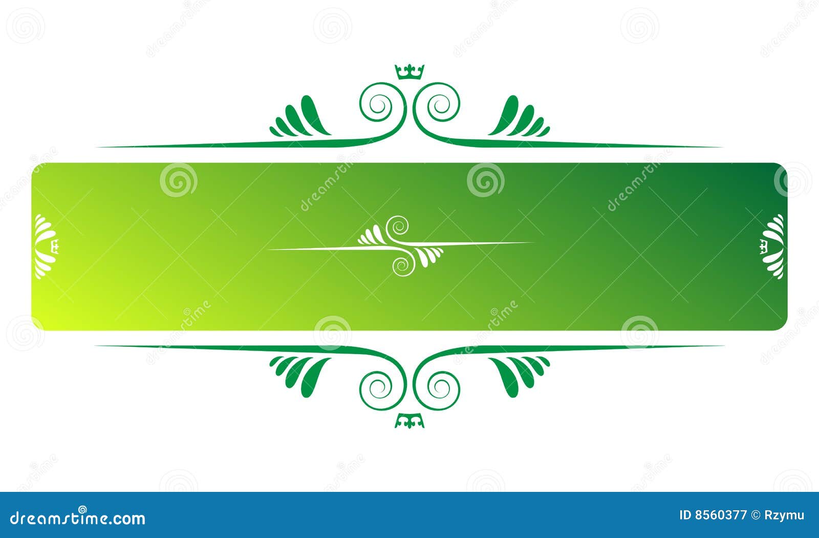 Green floral banner stock vector. Illustration of leaf - 8560377