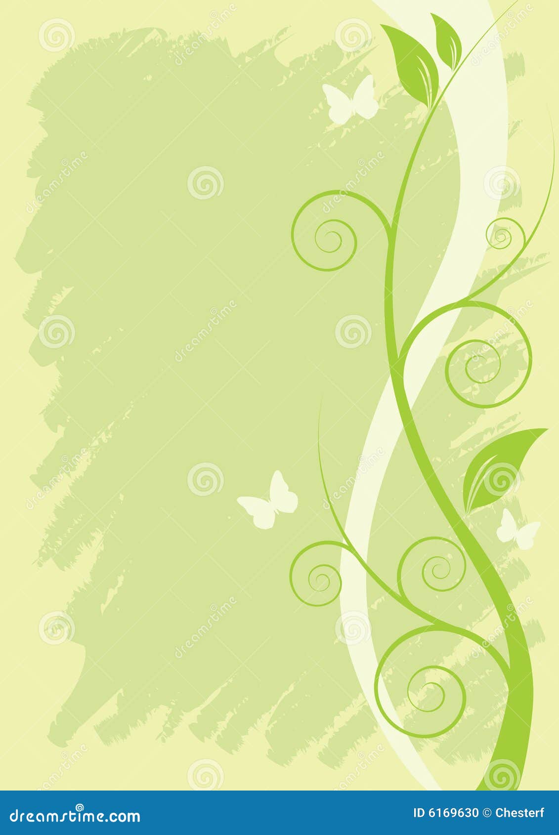 Green floral blank design stock vector. Illustration of spring - 6169630